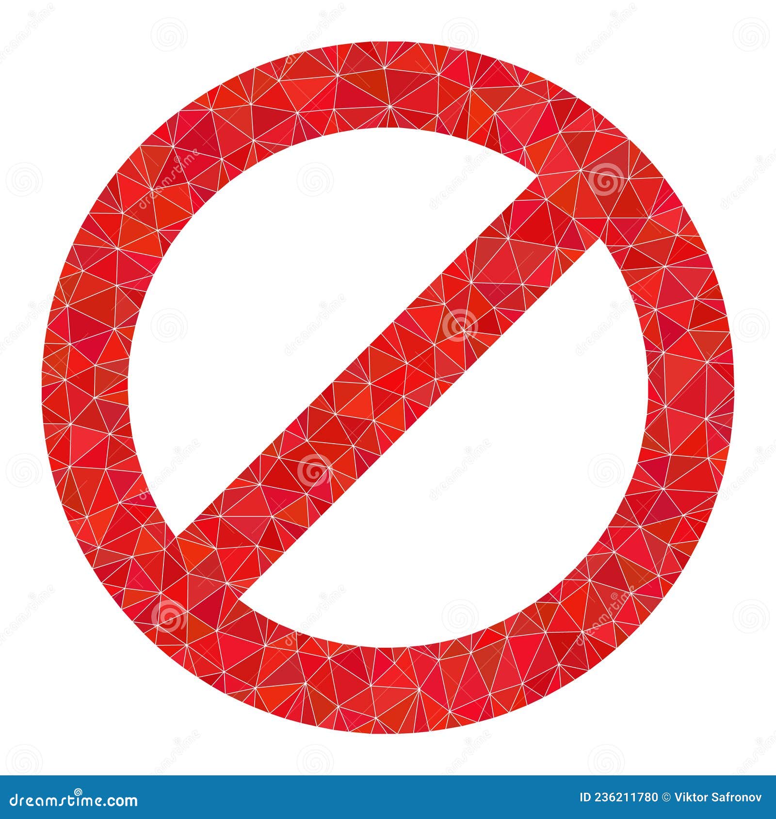 Vector Forbidden Triangle Filled Icon Stock Vector - Illustration of ...