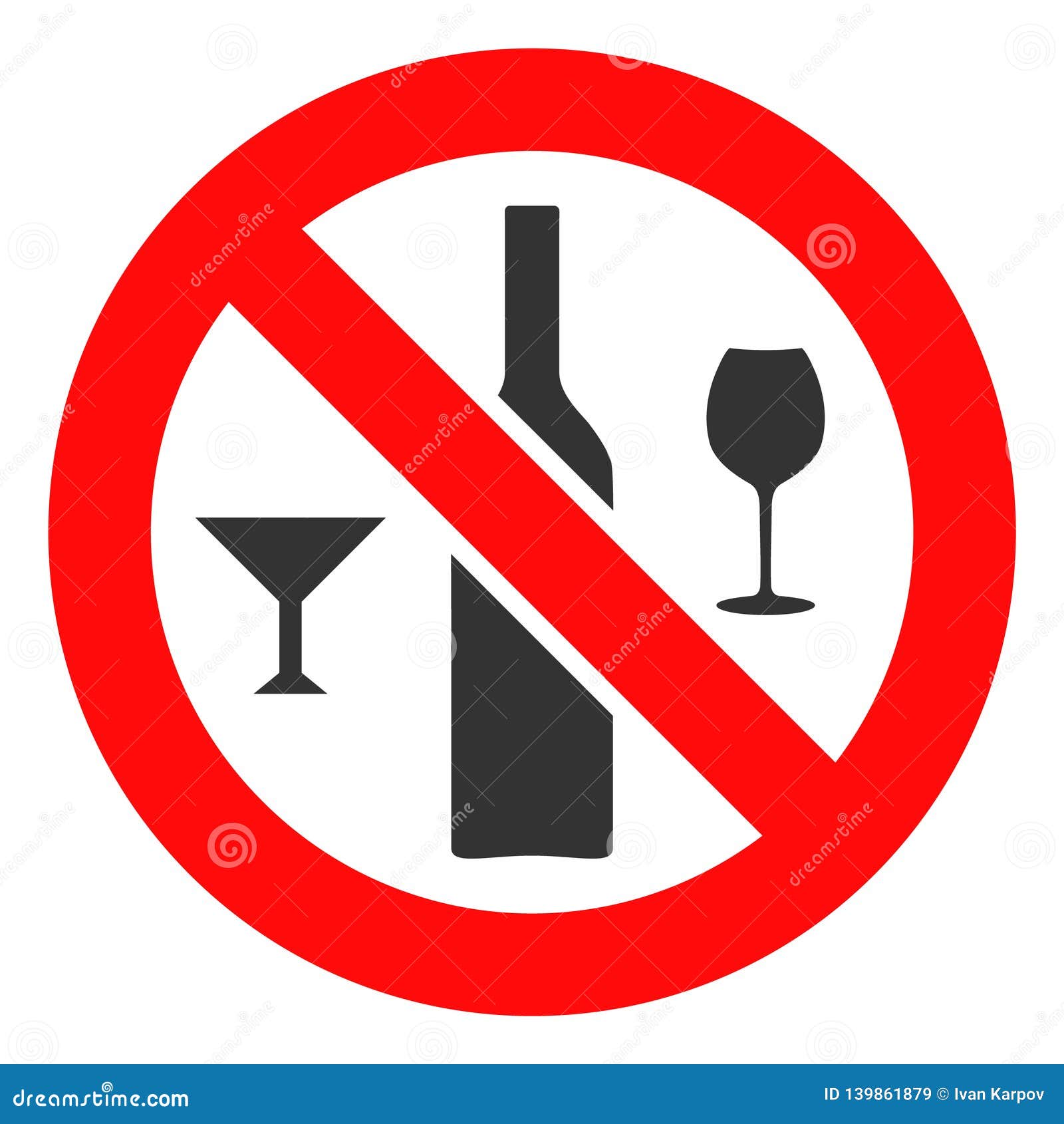 Vector Forbidden Wine Drinks Icon Stock Vector - Illustration of ...