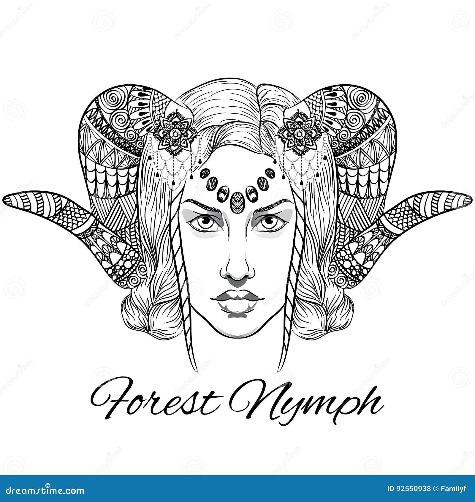 Forest Nymph Drawing