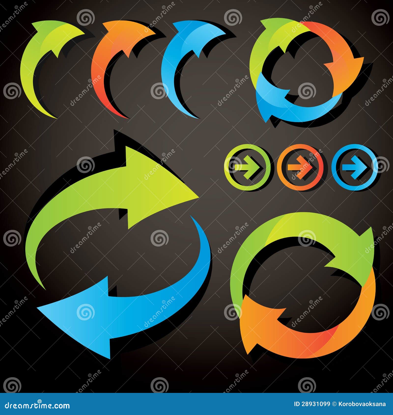 Vector form of arrows stock vector. Illustration of movement - 28931099