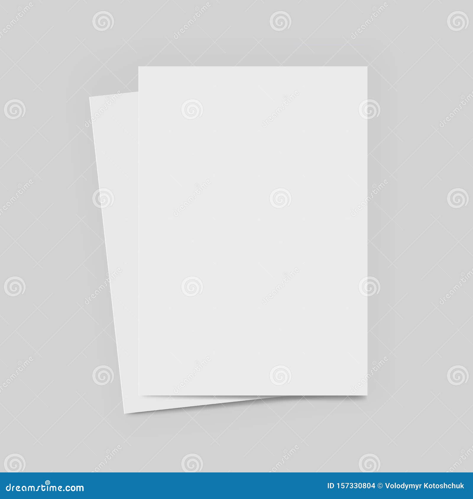 Vector A4 Format Paper with Shadows - Stock Vector Stock Vector ...