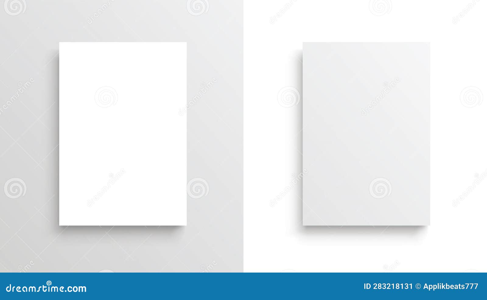 Vector A4 Format Paper with Shadows - Stock Vector Stock Vector ...