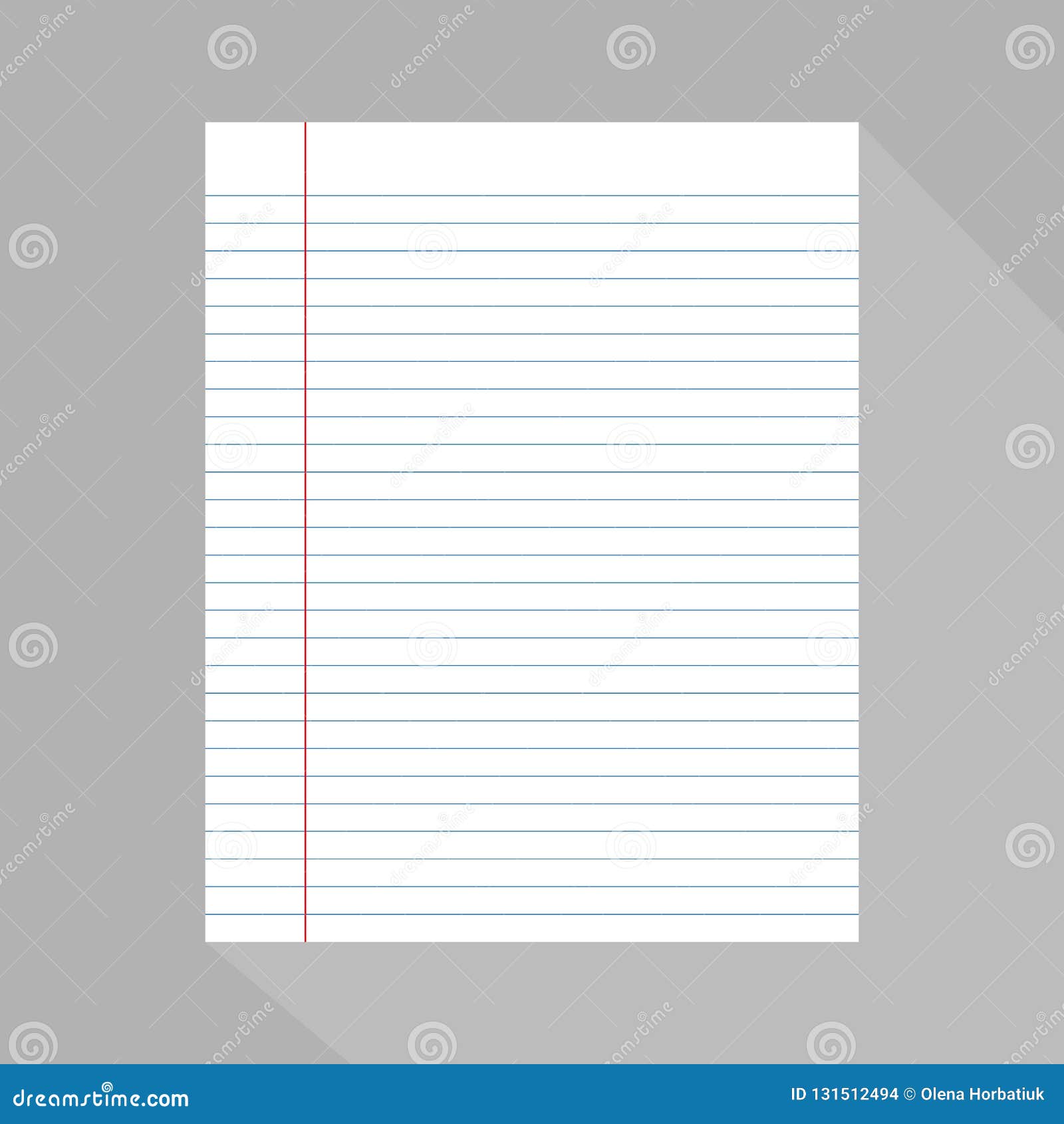 A4 Format Paper Sheet. White Blank Paper Sheet With Shadows On ...