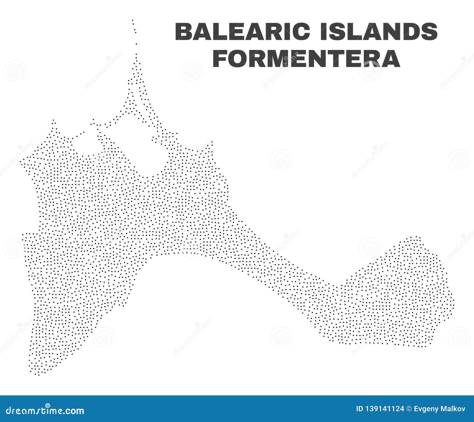 Vector Formentera Island Map of Dots Stock Vector - Illustration of ...