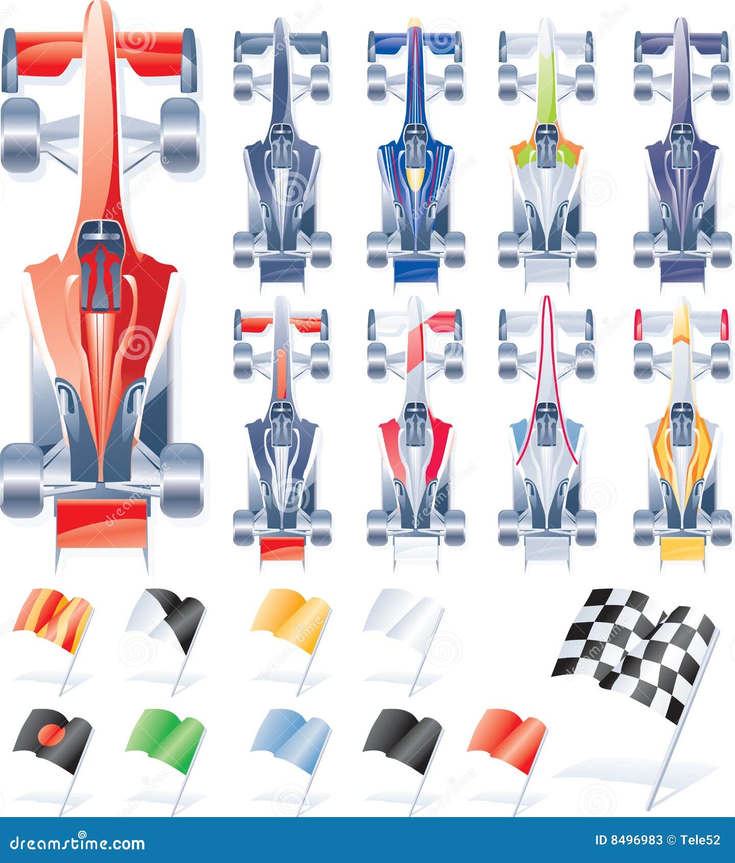 Flags Of Formula 1 And Moto GP Vector Illustration | CartoonDealer.com ...