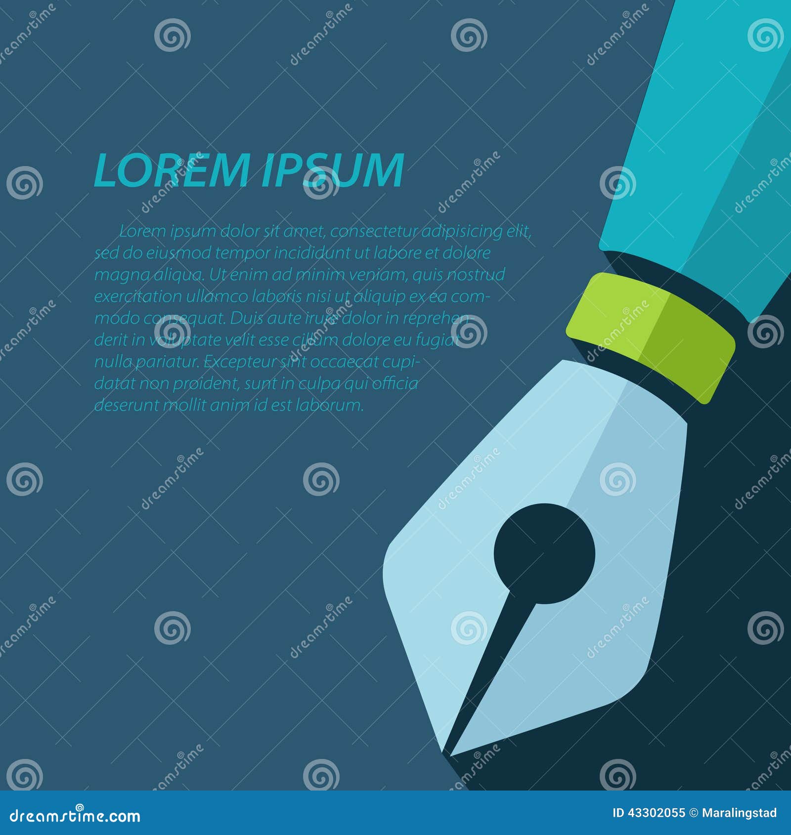 Vector Fountain Pen Icon. Eps10 Stock Vector - Illustration of business ...