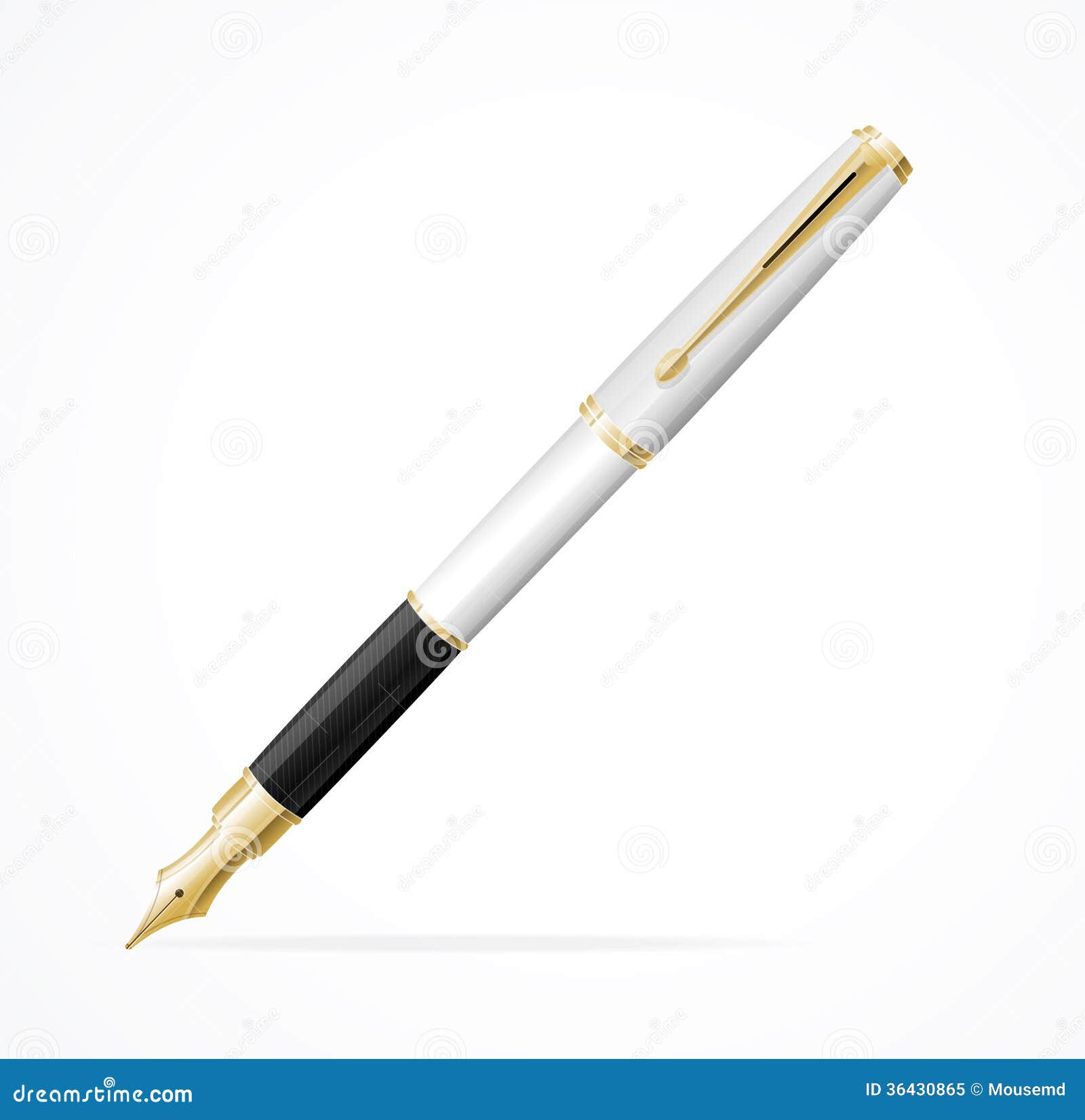 Vector Fountain Pen Isolated Stock Vector - Illustration of handwriting ...