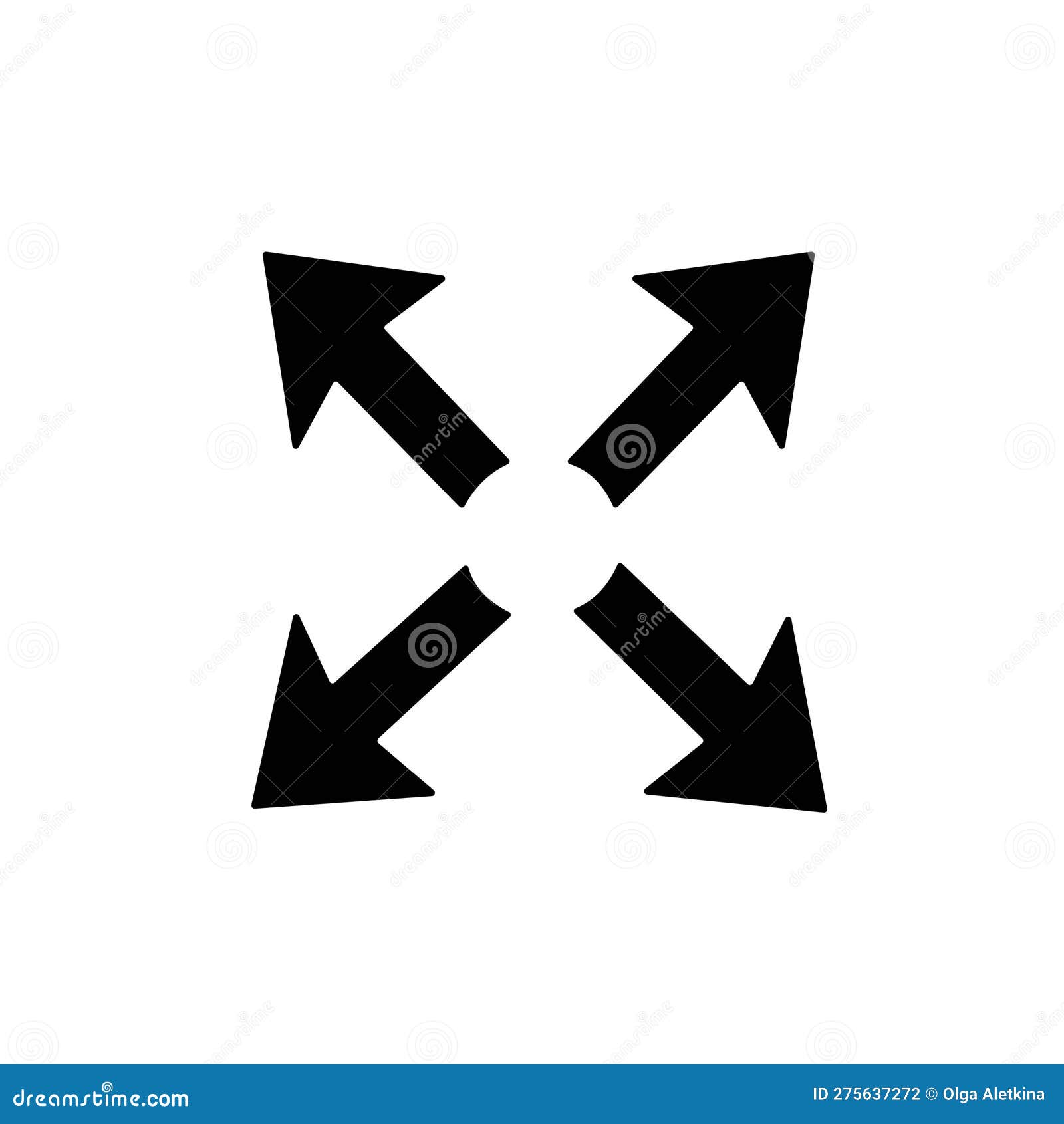 Vector Four Arrows Icon. Arrows in Four Directions. Icon Vector Stock ...