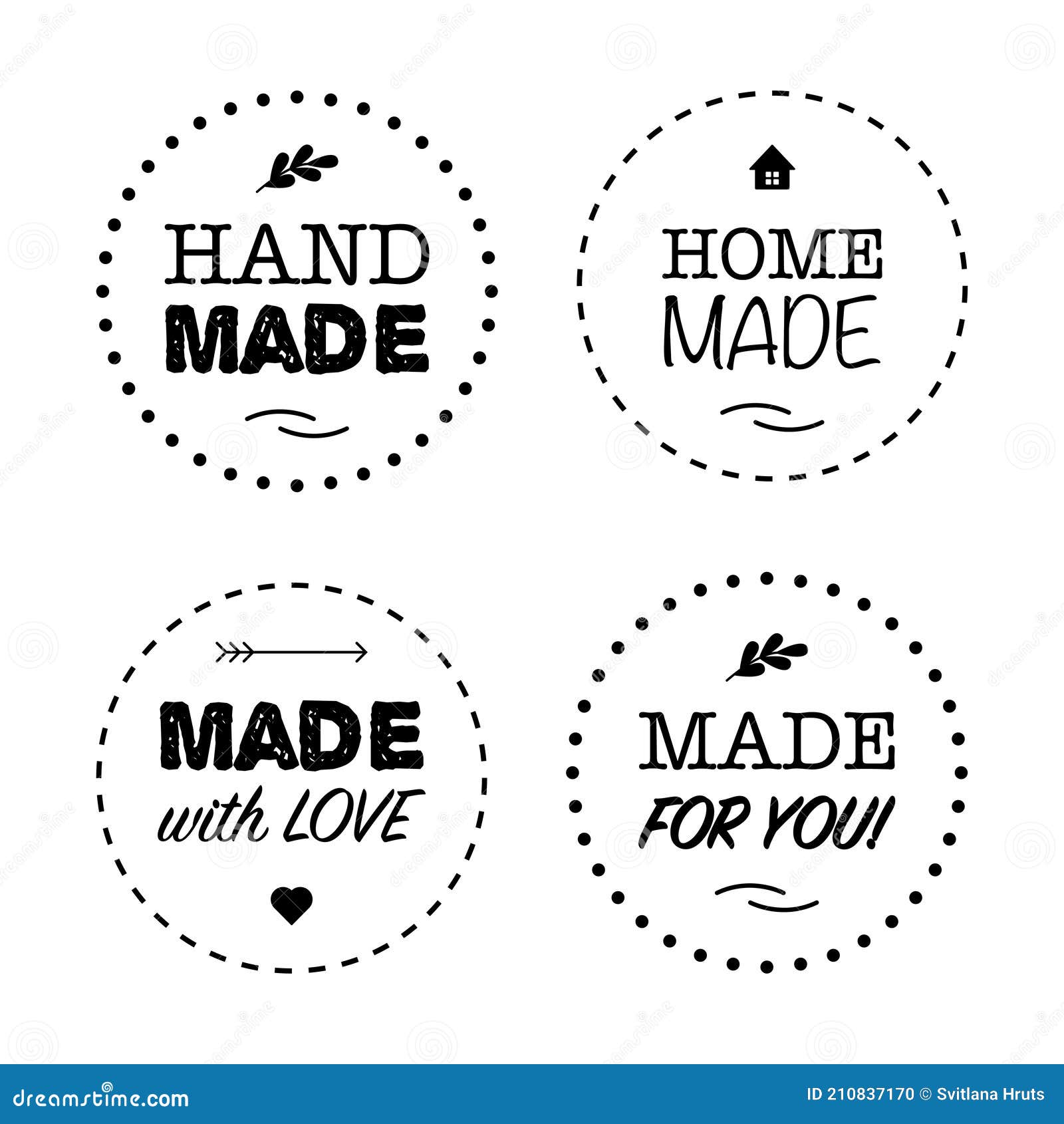 Vector Four Black Tags and Badges with Words and Phrases of Different ...