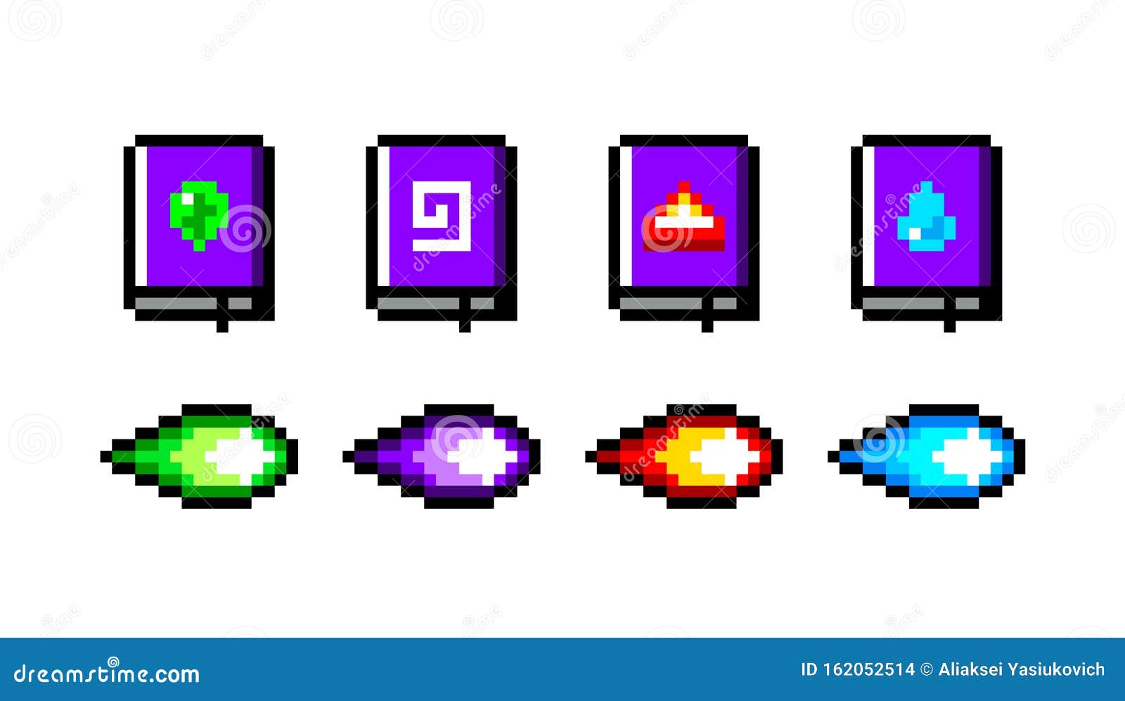 Vector four elements. stock vector. Illustration of line - 162052514