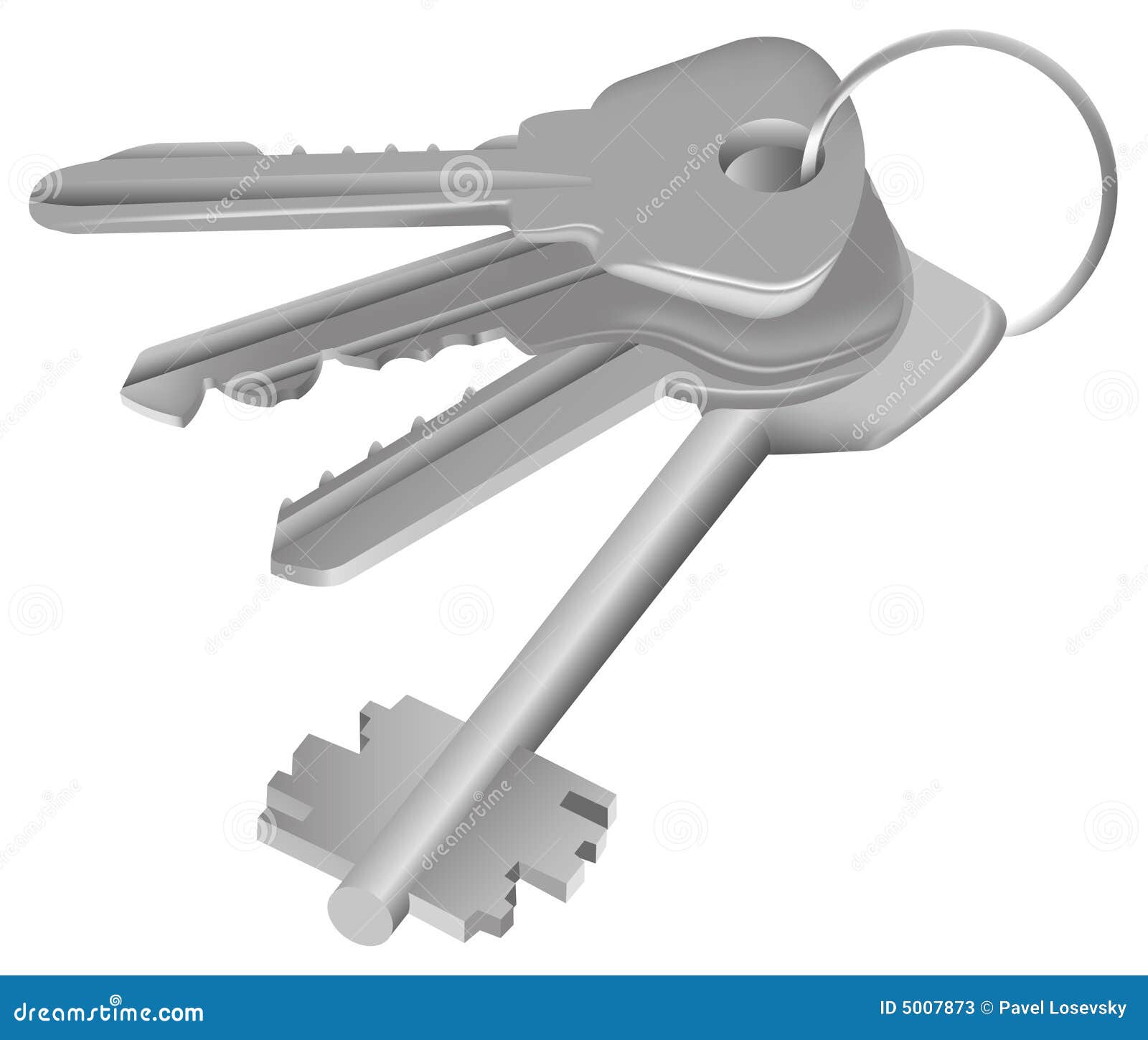 Four Keys With The Brazilian Flag Isolated On A White Background ...