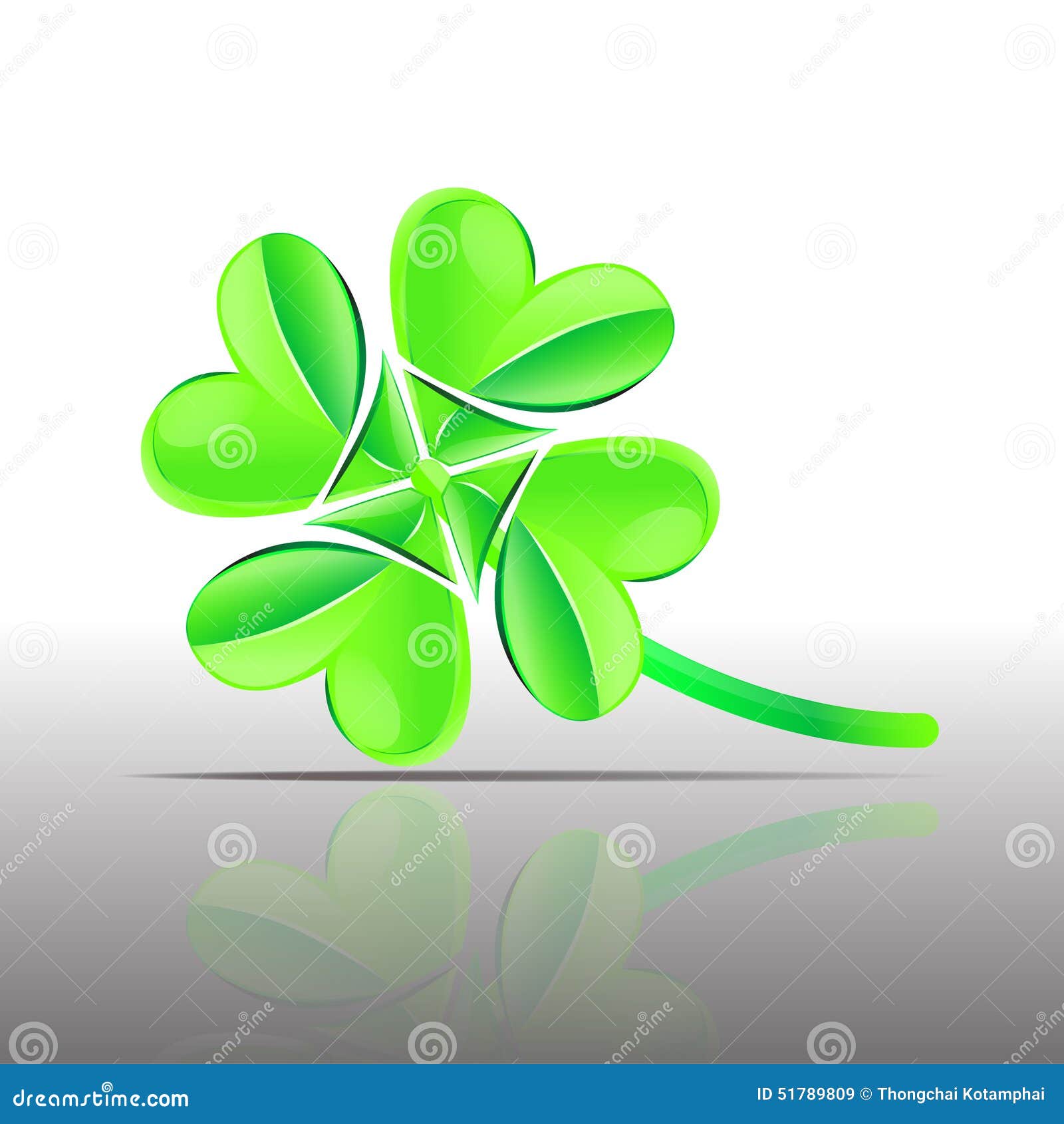 Vector Four Leaf Clover Symbol Stock Vector - Illustration of four ...