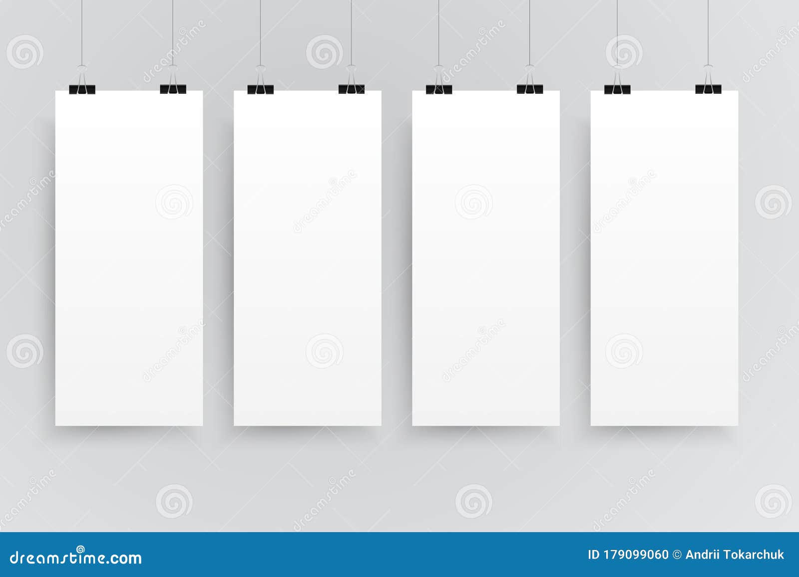Vector Four Rectangle Vertical Format Paper Sheet Stock Vector ...