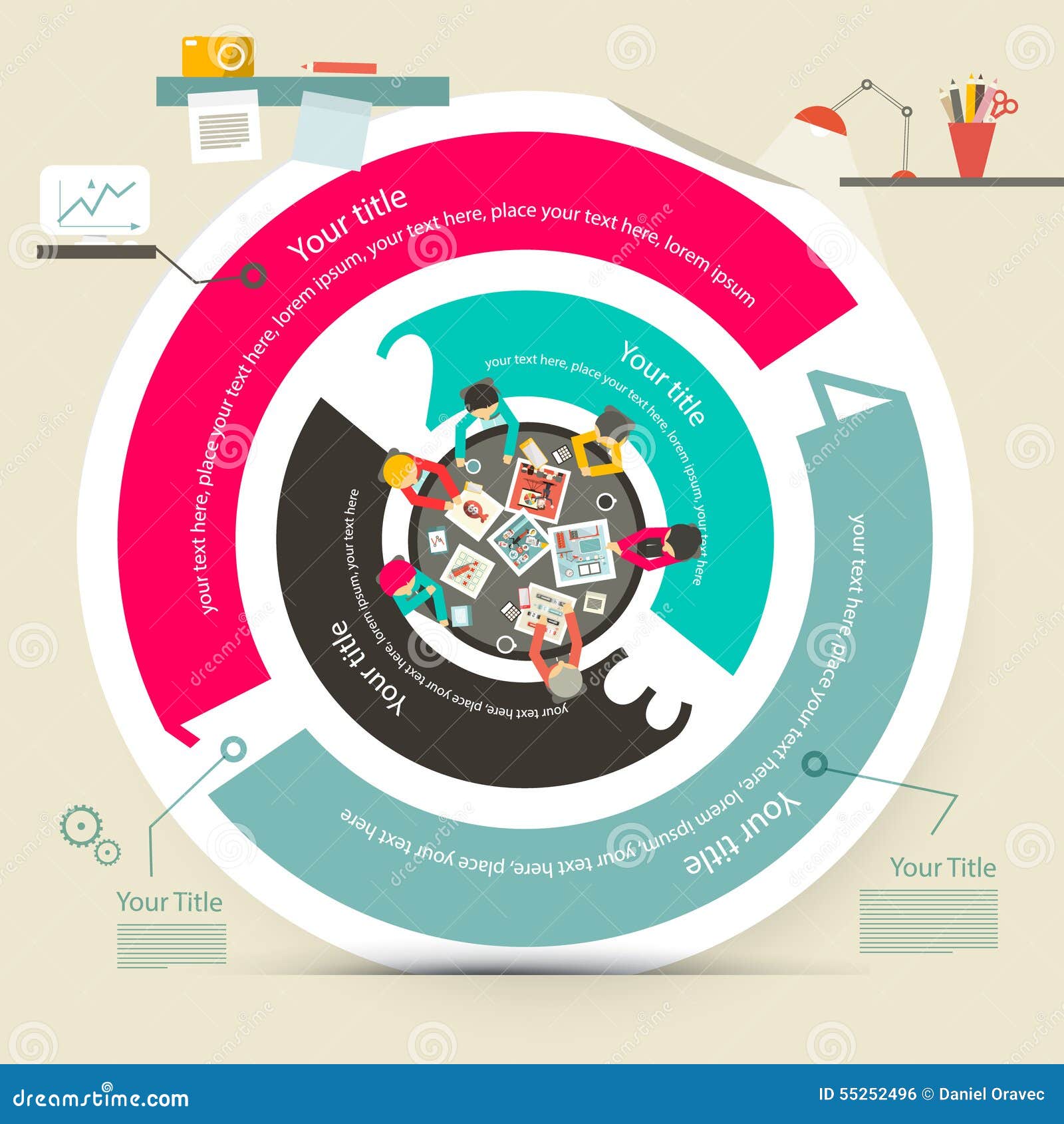 Vector Of Four 3D Square Layers Infographic Template | CartoonDealer ...