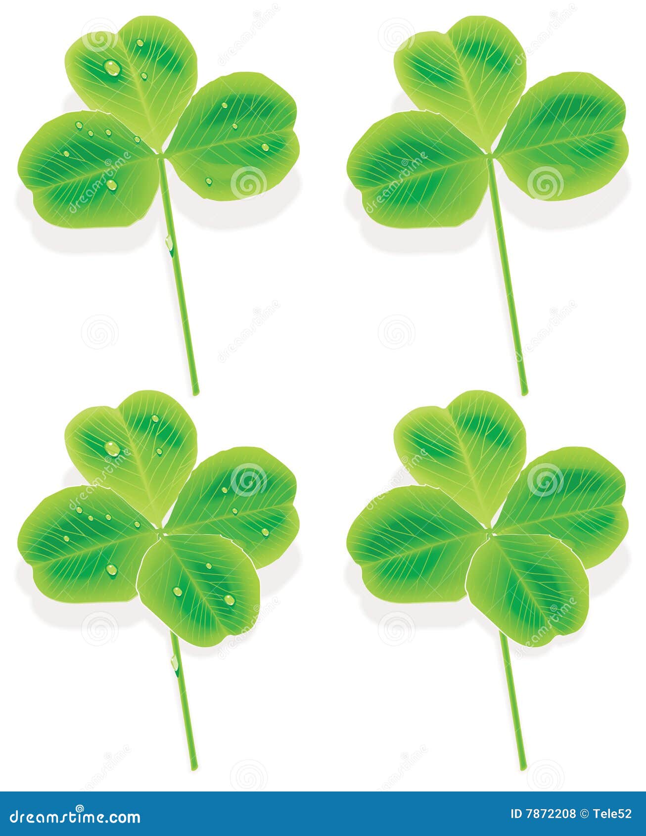 Three Leaf Clover Shape From Ribbon Vector Illustration | CartoonDealer ...