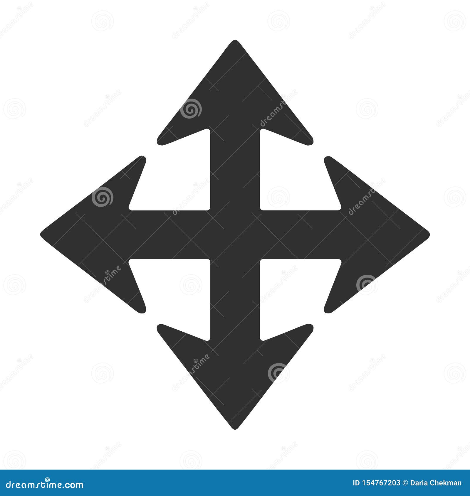Vector - Four - Way Direction Arrow Stock Vector - Illustration of ...