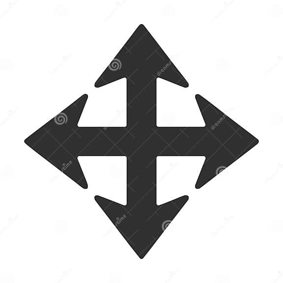 Vector - Four - Way Direction Arrow Stock Vector - Illustration of ...