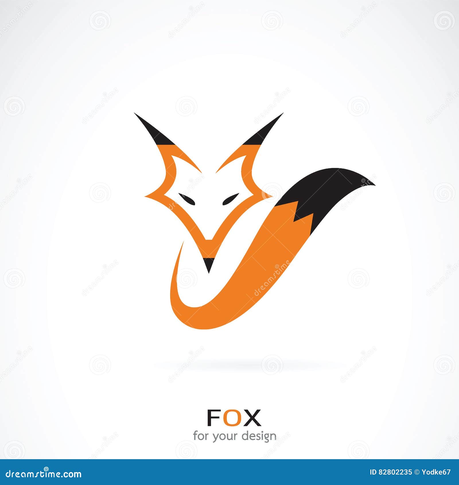 Vector of a Fox Design on White Background. Stock Vector - Illustration ...