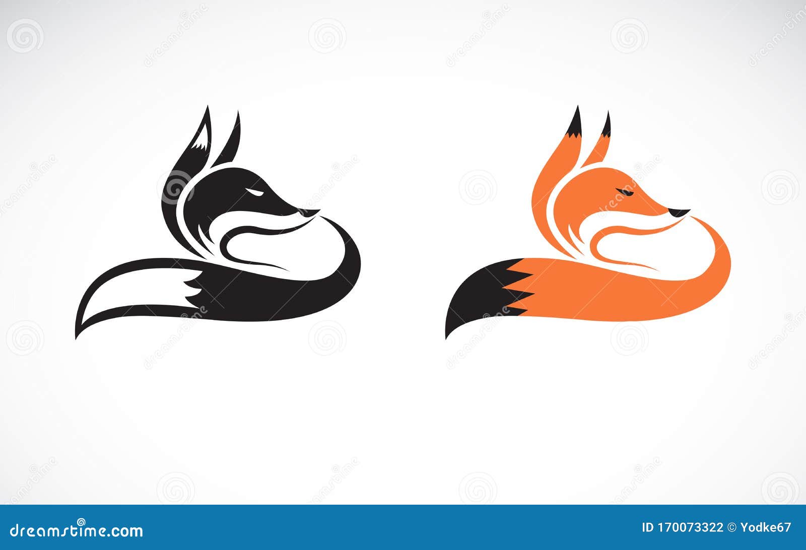 Vector of Fox Design on White Background. Wild Animals Stock Vector ...