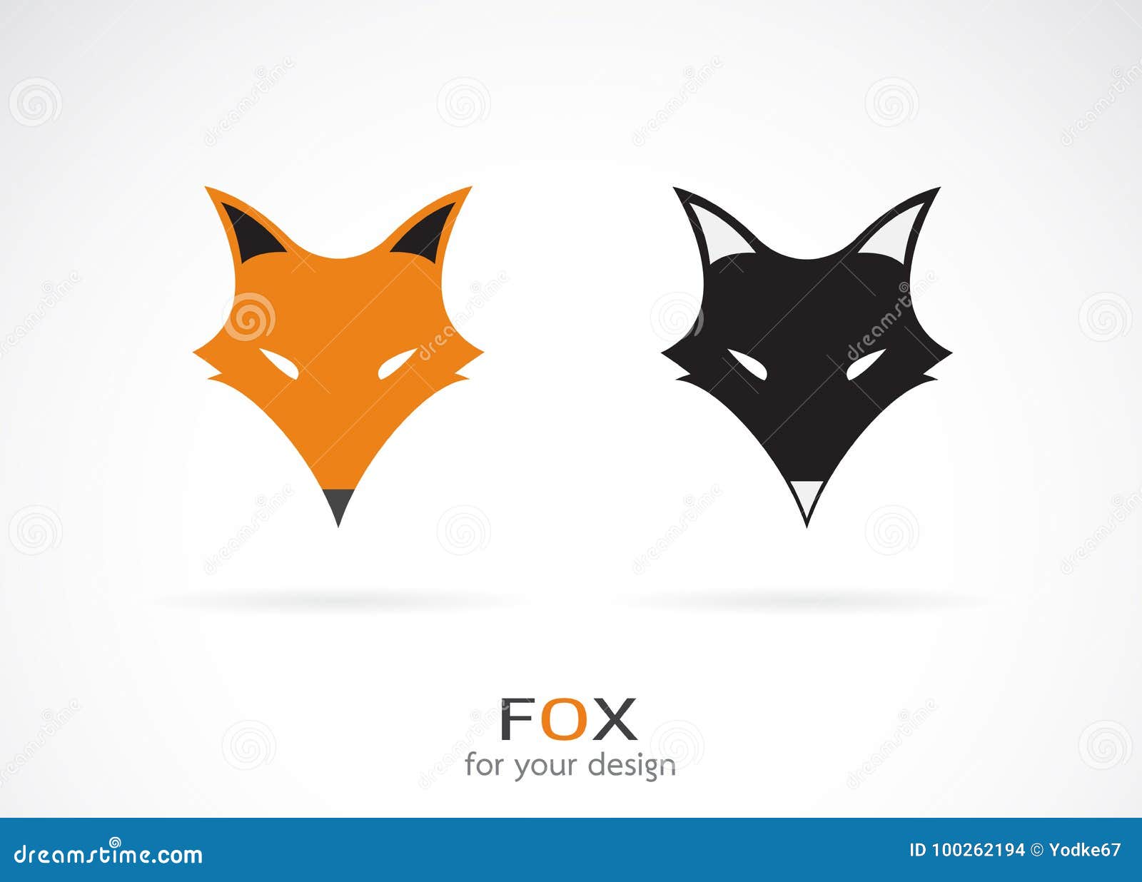 Vector of a Fox Face Design on White Background. Stock Vector ...