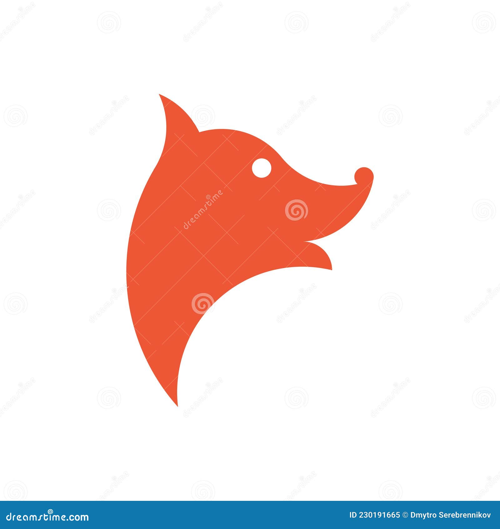 Vector Fox in Golden Ratio Style. Editable Illustration Stock ...