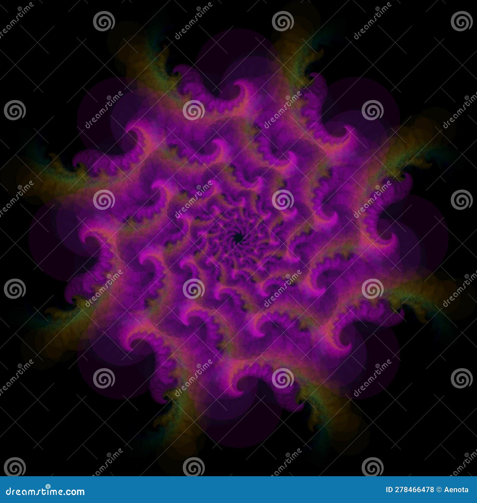 Vector Fractal Transparent Radial Vortex Mandala Shape Generative Art ...