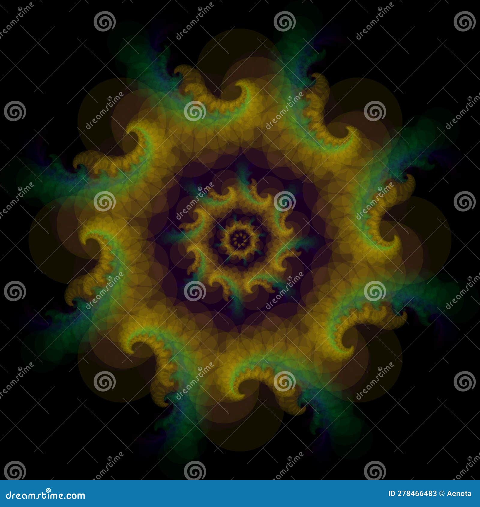 Vector Fractal Transparent Radial Vortex Mandala Shape Generative Art ...