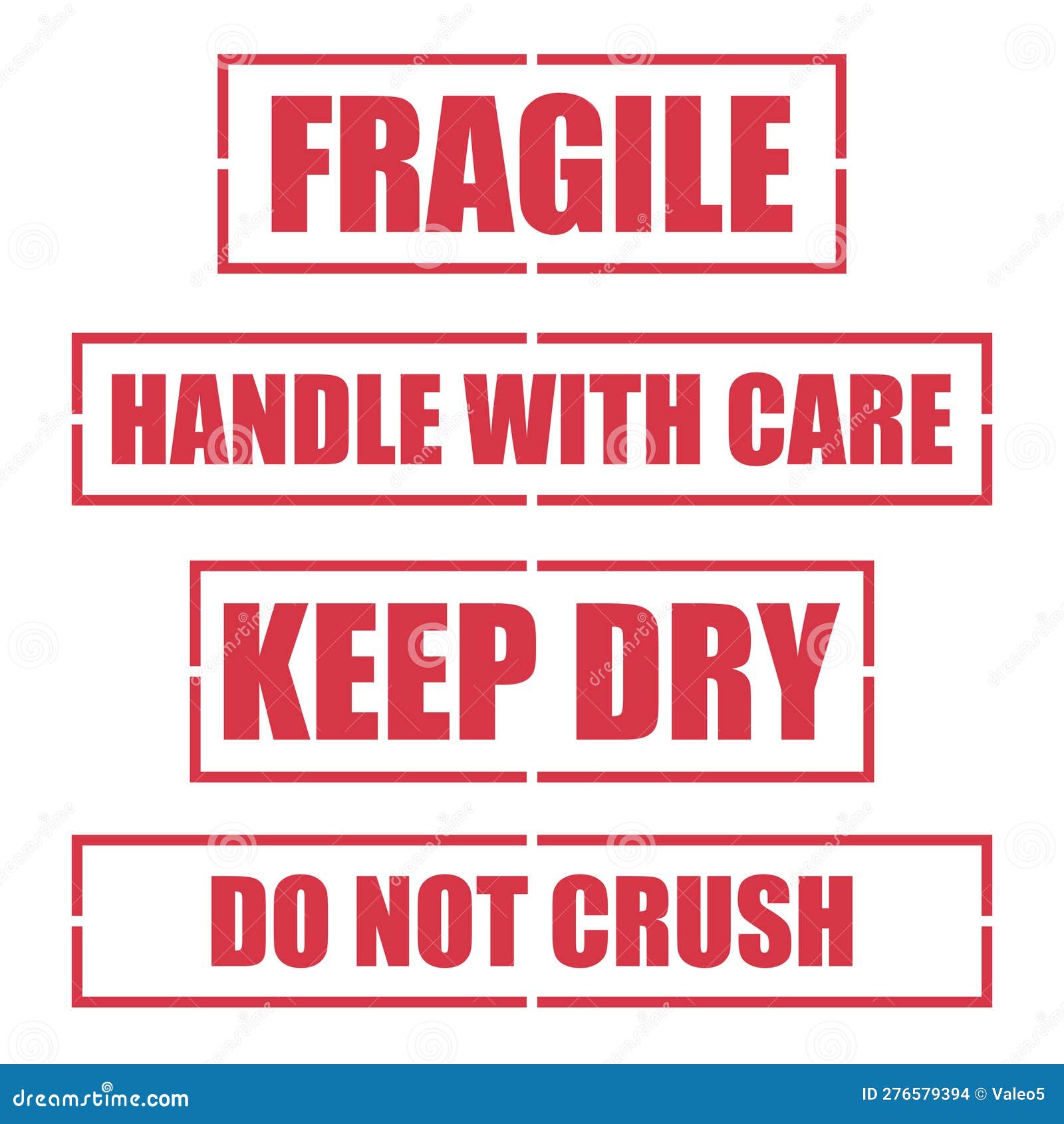 Vector Fragile, Handle With Care Retro Sticker Box Sign. Logistics ...