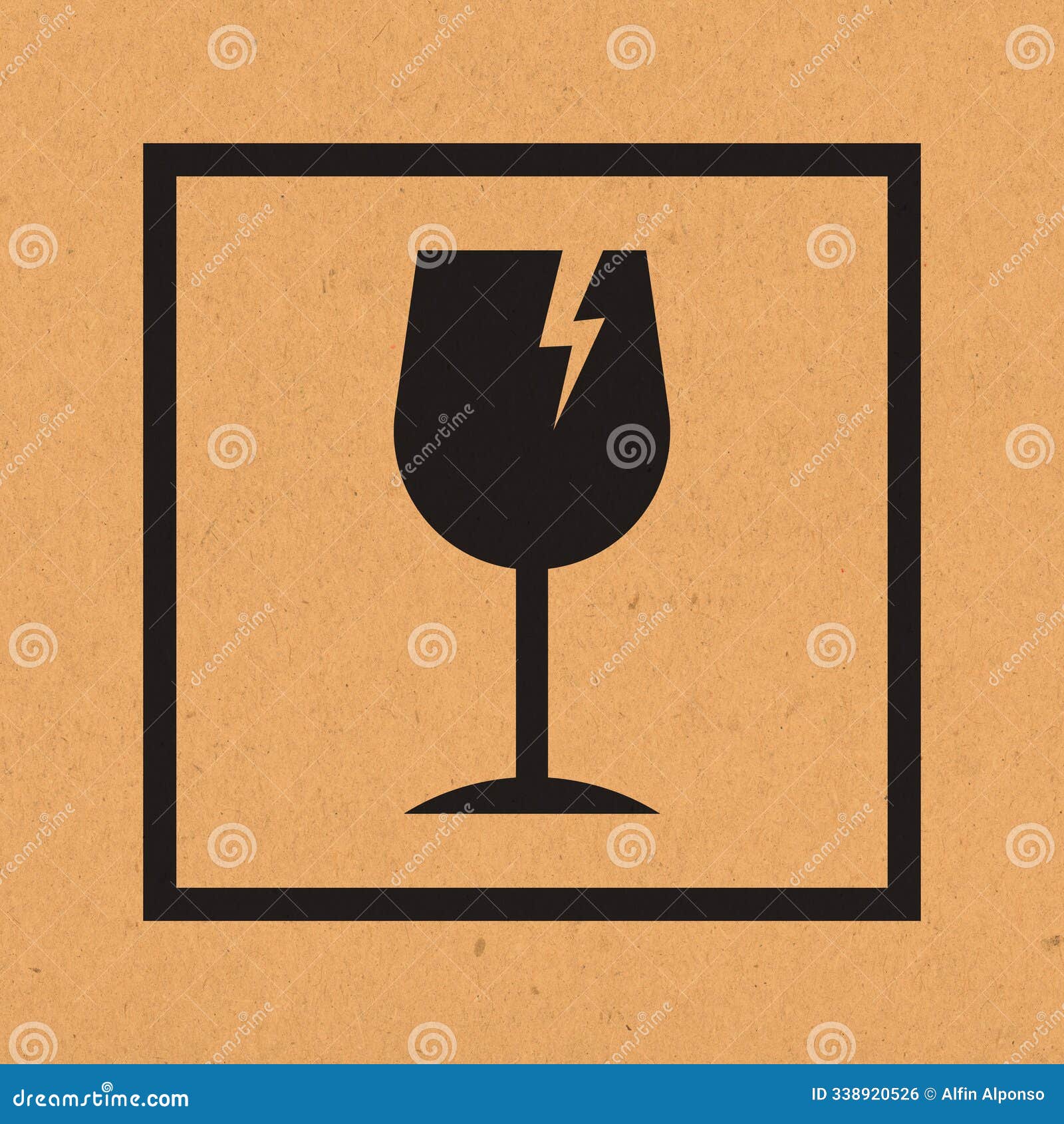 Vector Fragile Symbol For Box | CartoonDealer.com #338920526