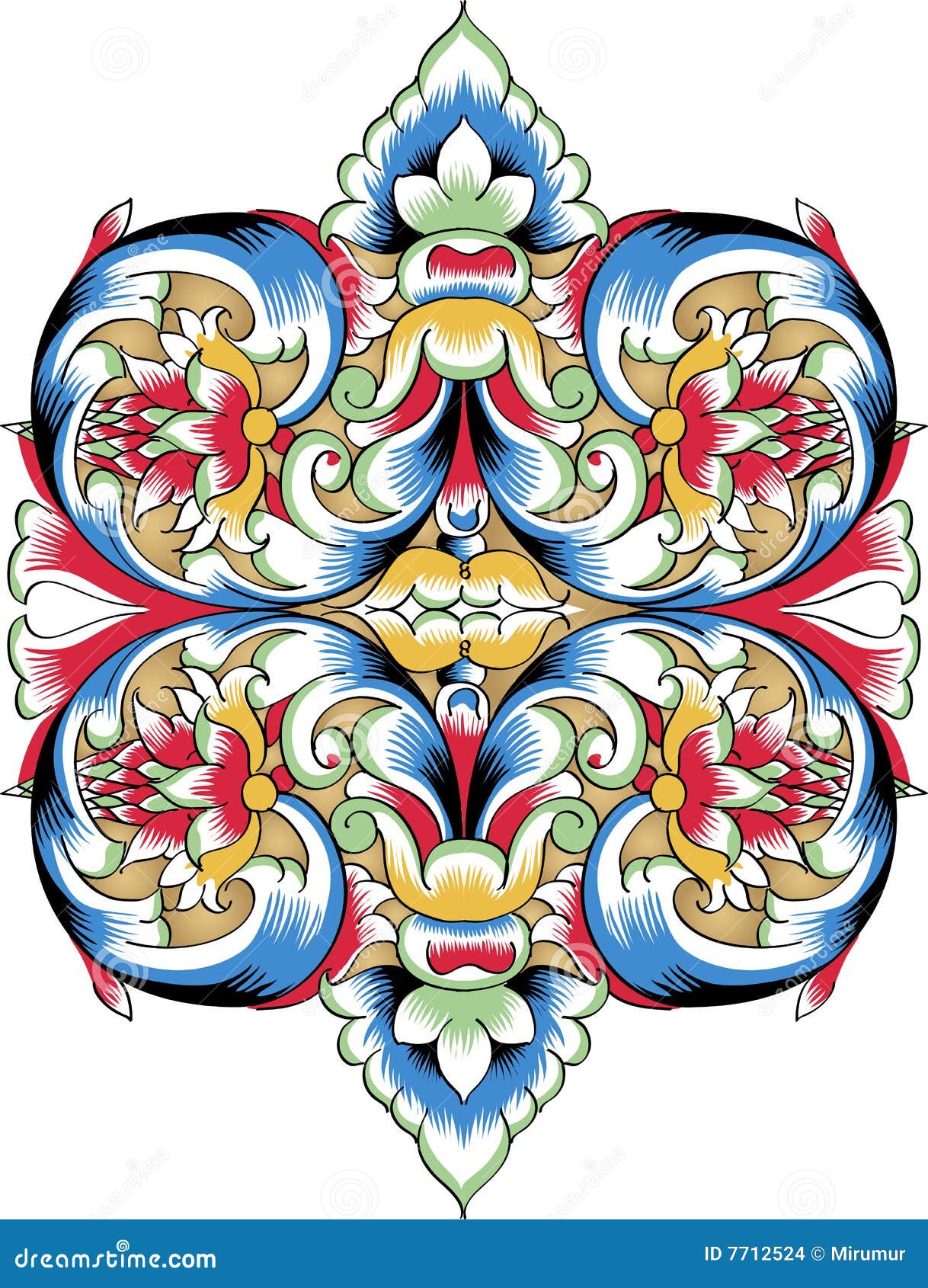 Vector Fragment Of Orthodox Ornamental Pattern Stock Vector