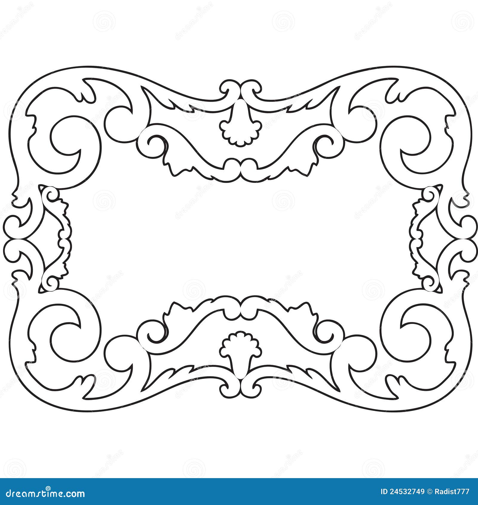 Vector frame stock vector. Illustration of carved, woodcut - 24532749