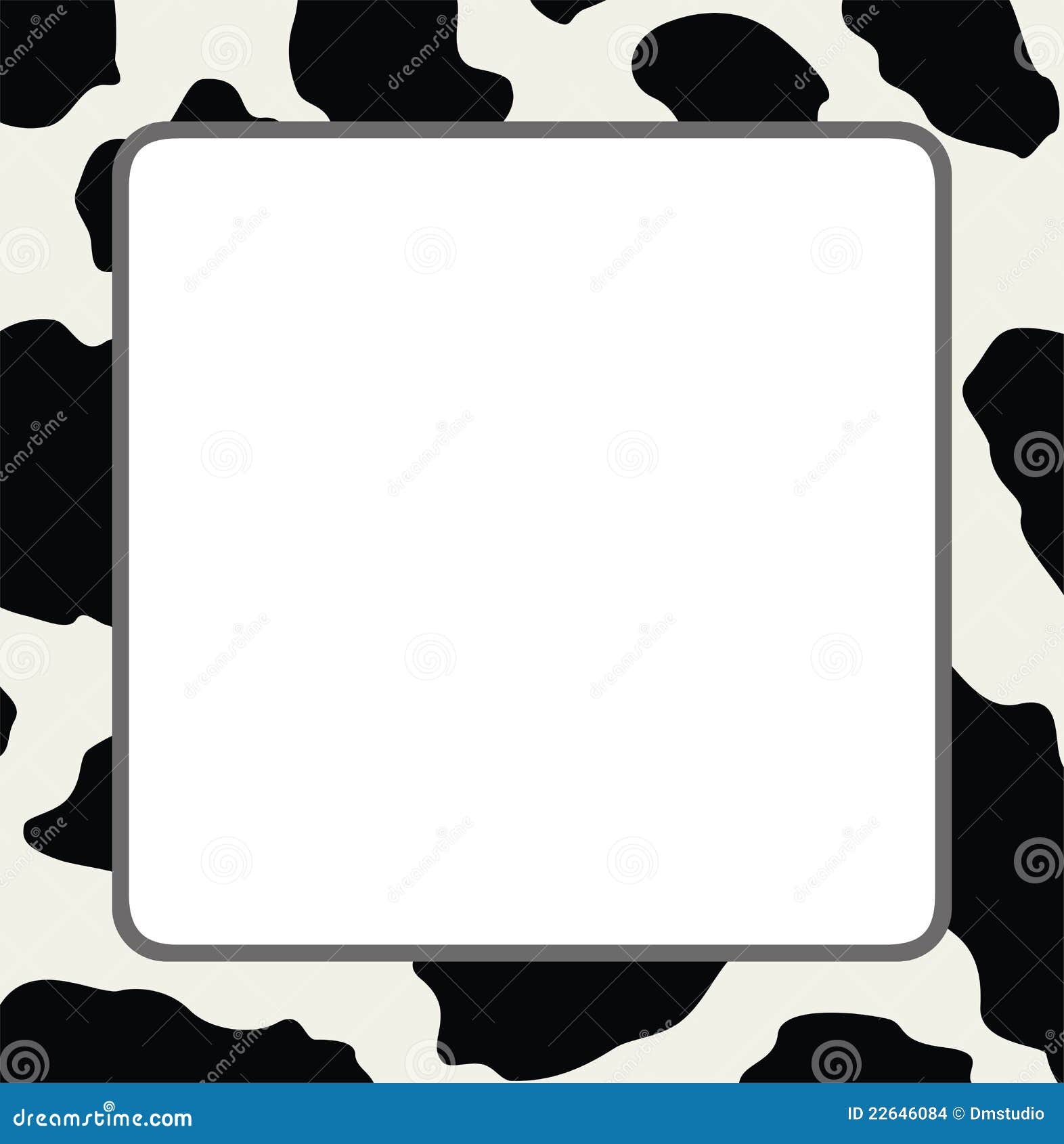 Vector Frame with Abstract Cow Skin Texture Stock Vector - Illustration ...