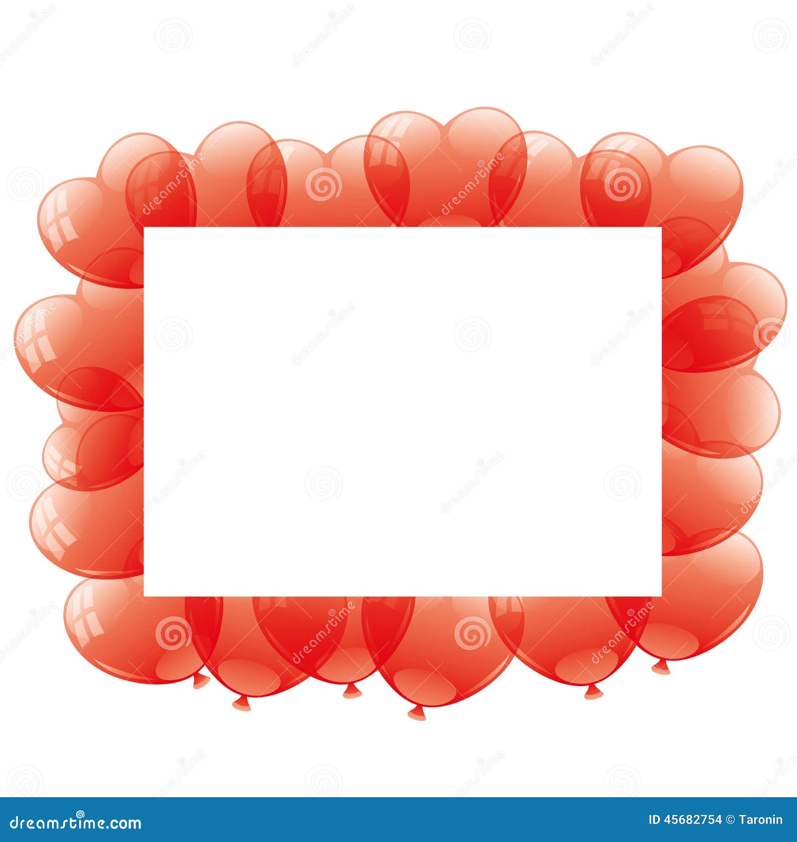Vector frame. Balloons. stock vector. Illustration of clip - 45682754