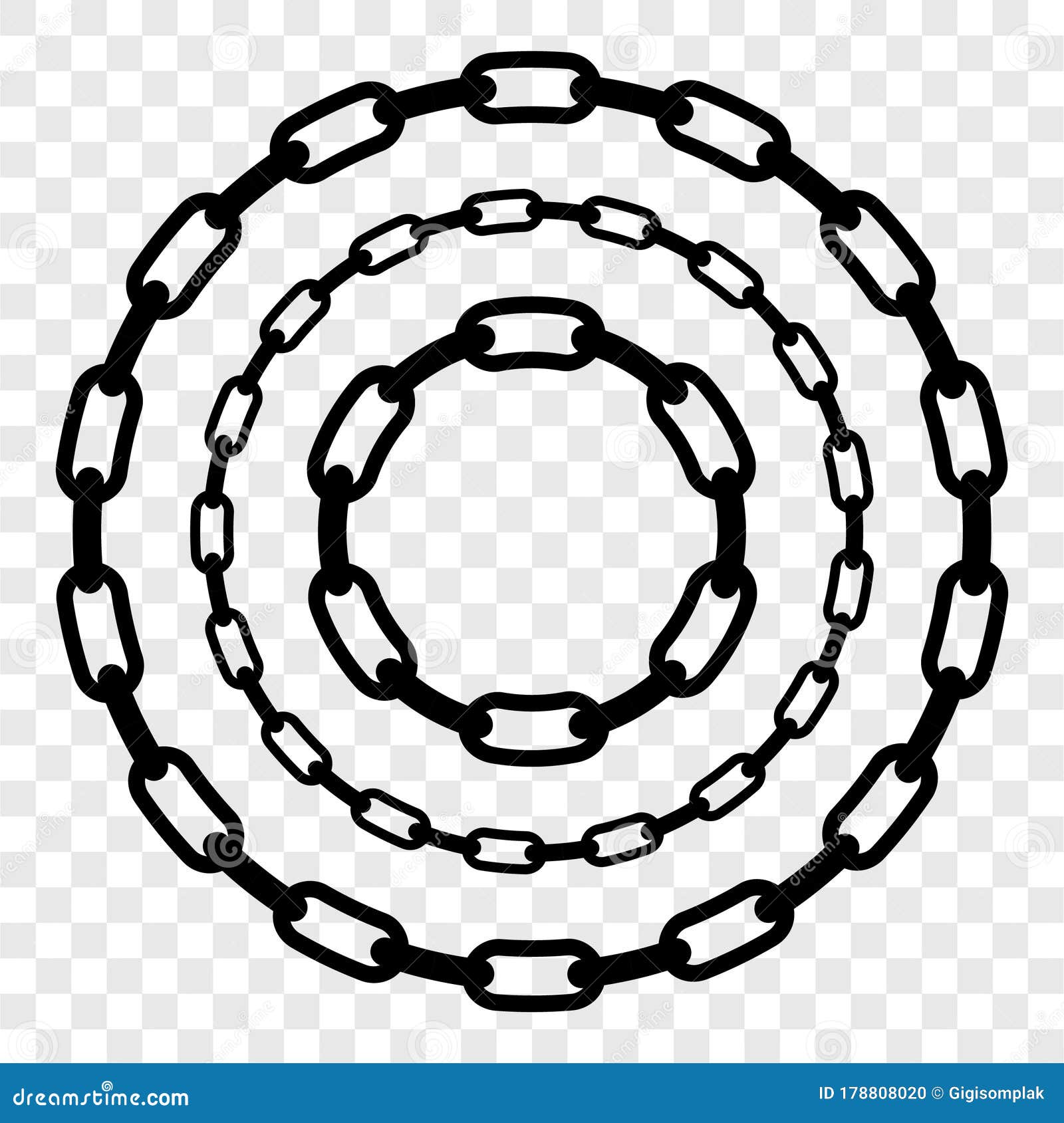 Vector Circle Frame from Black Chain for Your Element Design at ...