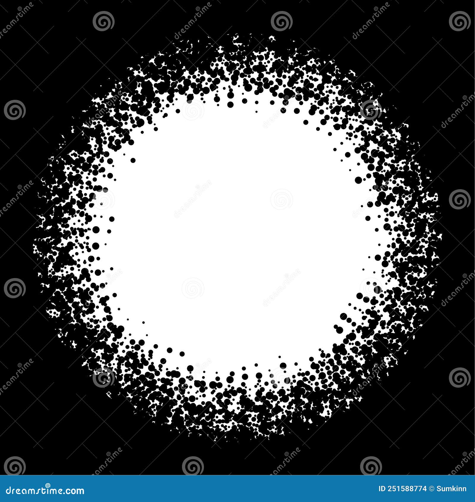 Black Background with Empty Circle. Stock Vector - Illustration of ...