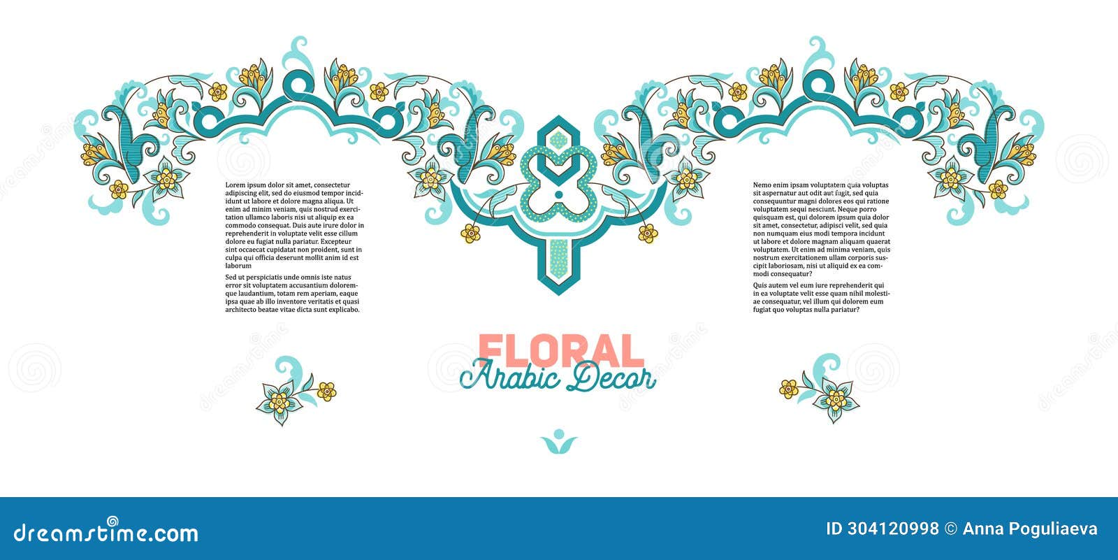 Vector Frame, Border, Element, Arabesque, Floral Pattern for Design ...