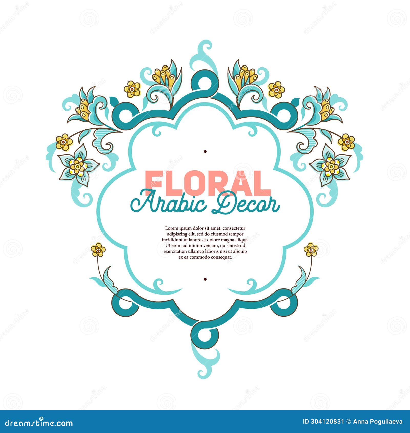 Vector Frame, Border, Element, Arabesque, Floral Pattern for Design ...