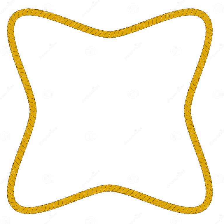 Frame from Brown Rope, Square Wave Shape, Isolated on White Stock ...