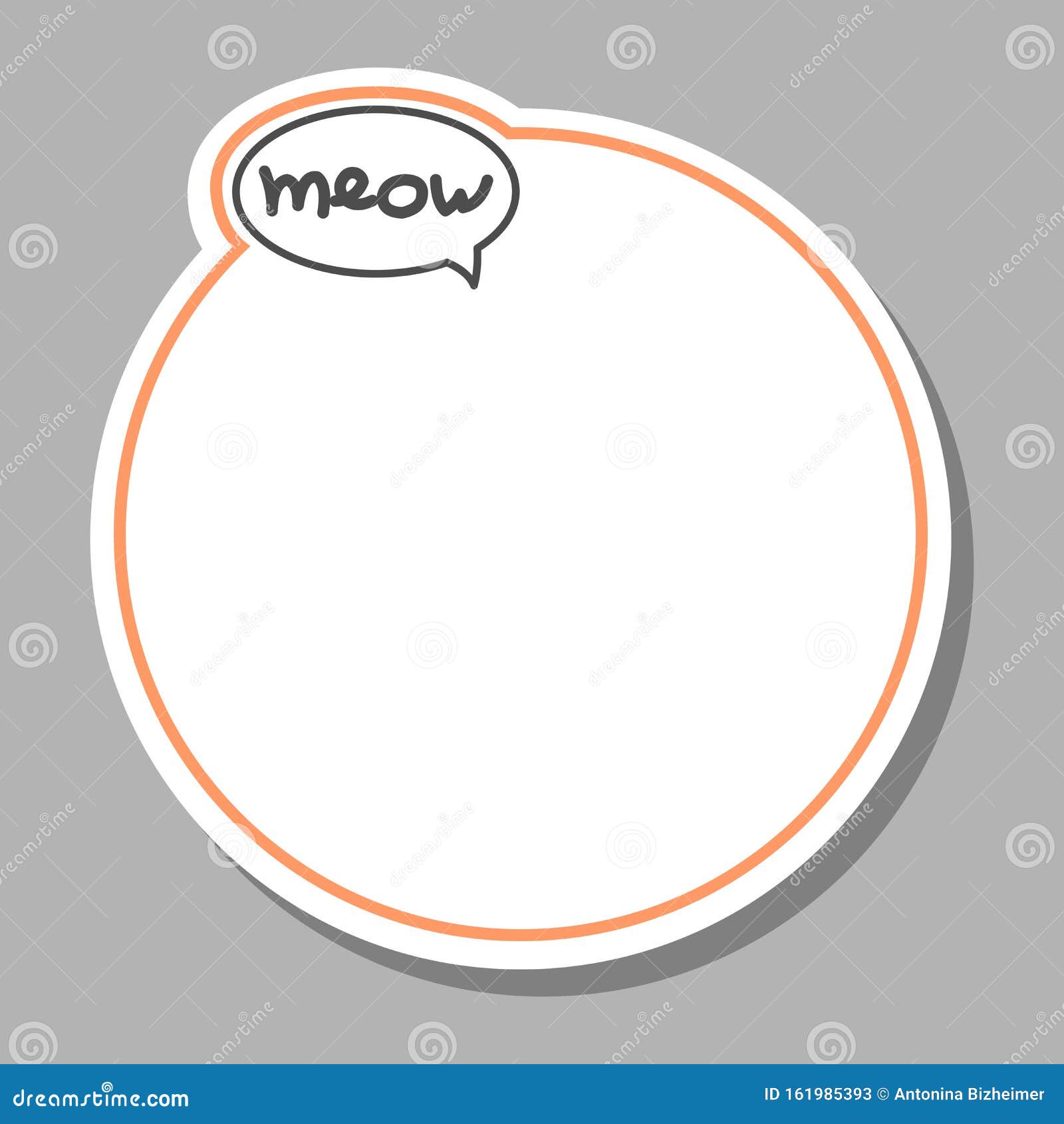 Vector Frame with Cloud Talk, Bubble Speech for Picture. Lettering ...