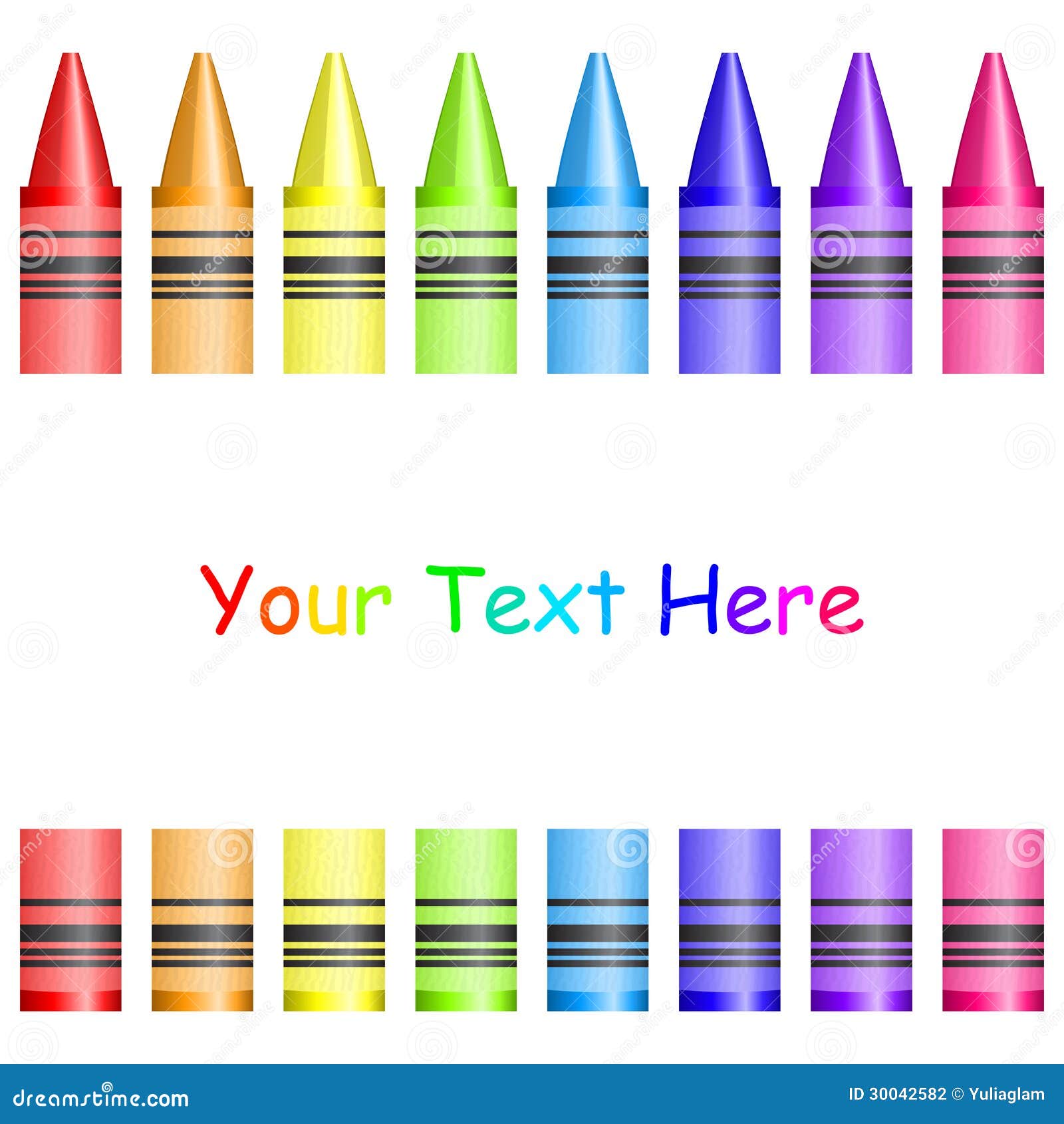 Colorful crayons stock vector. Illustration of creative - 30042582