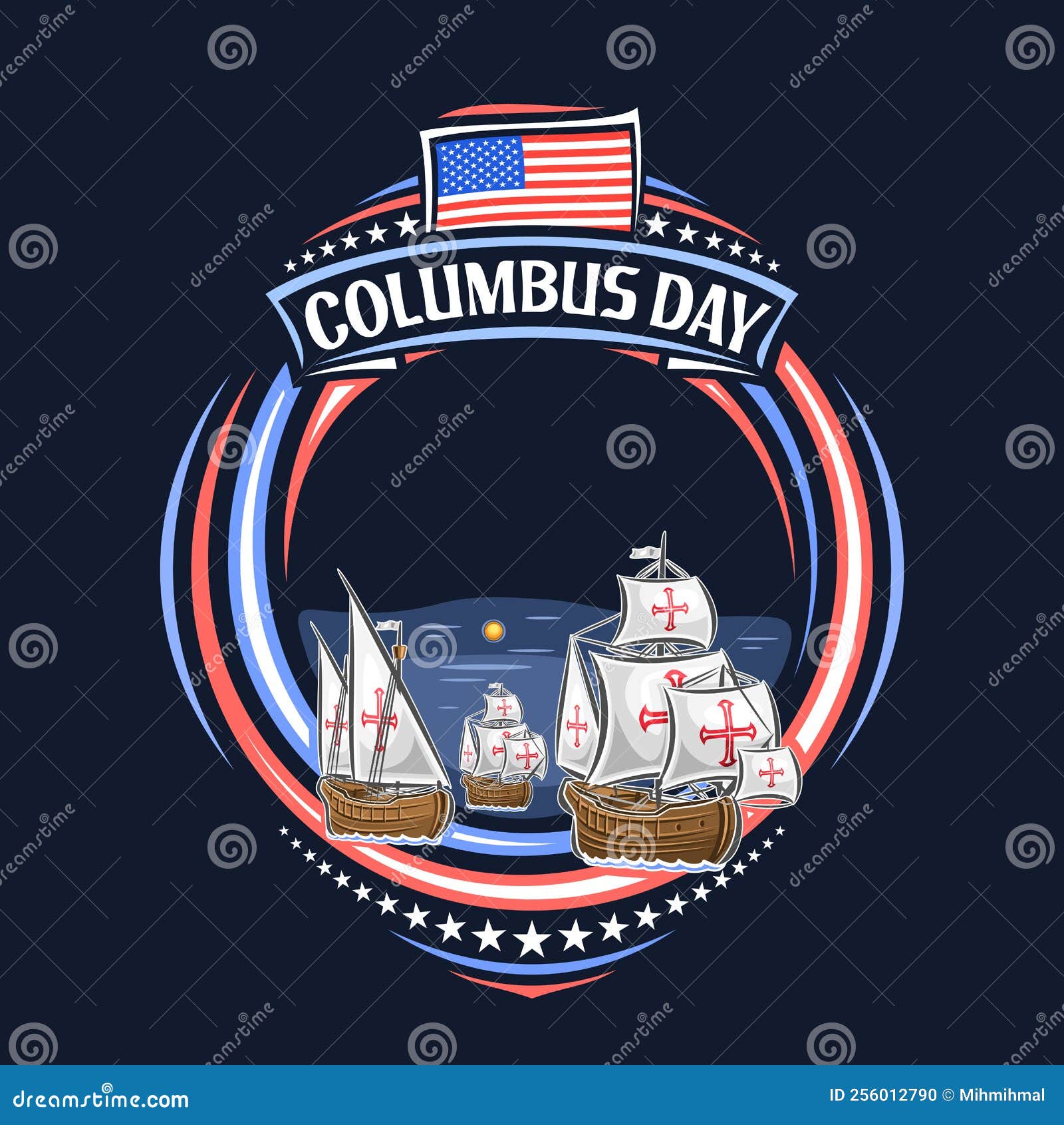 Vector Frame for Columbus Day Stock Vector - Illustration of columbus ...