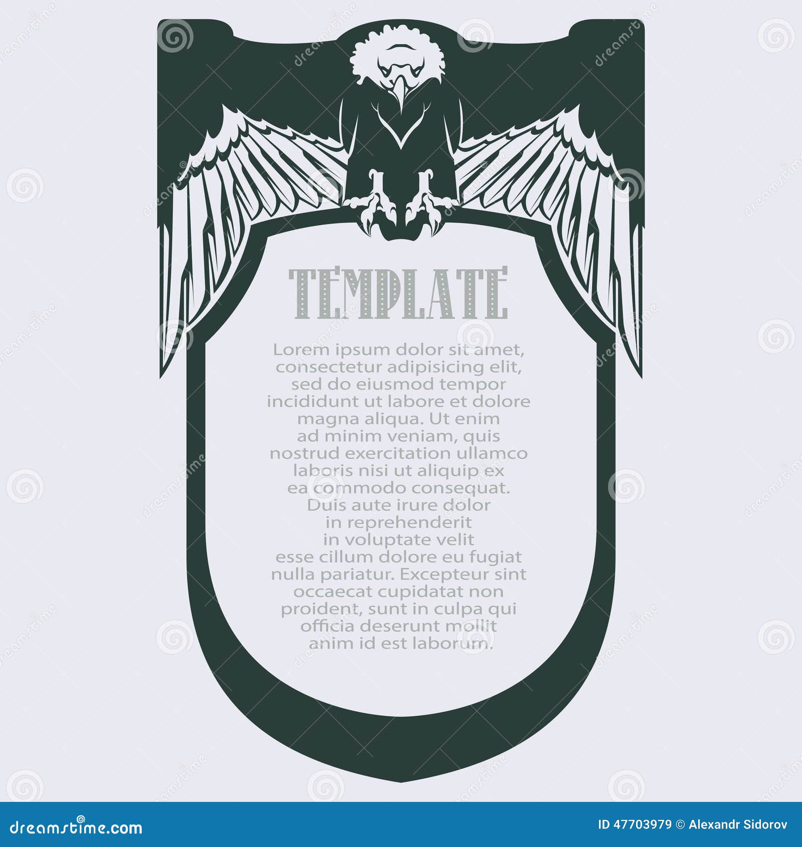 Vector Frame with Eagle for Business, Envelope, Invitations and Stock ...