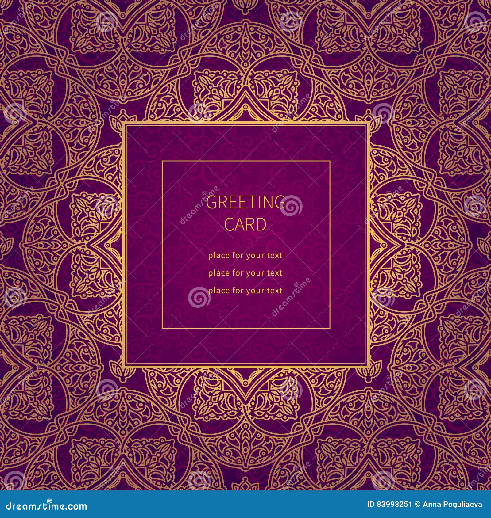 Vector Frame in Eastern Style. Stock Vector - Illustration of frame ...