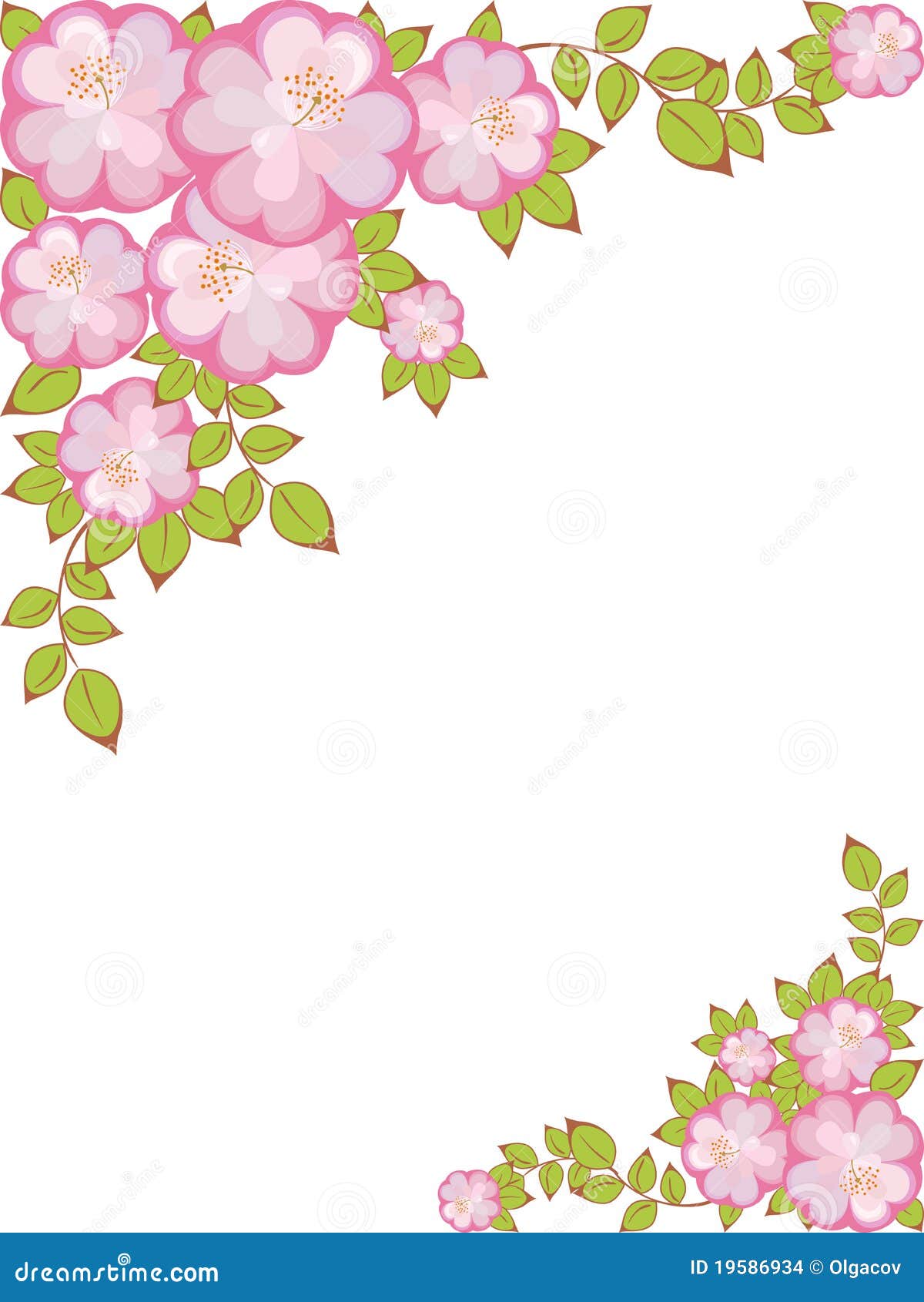 Vector Frame with Floral Pattern Stock Vector - Illustration of ...