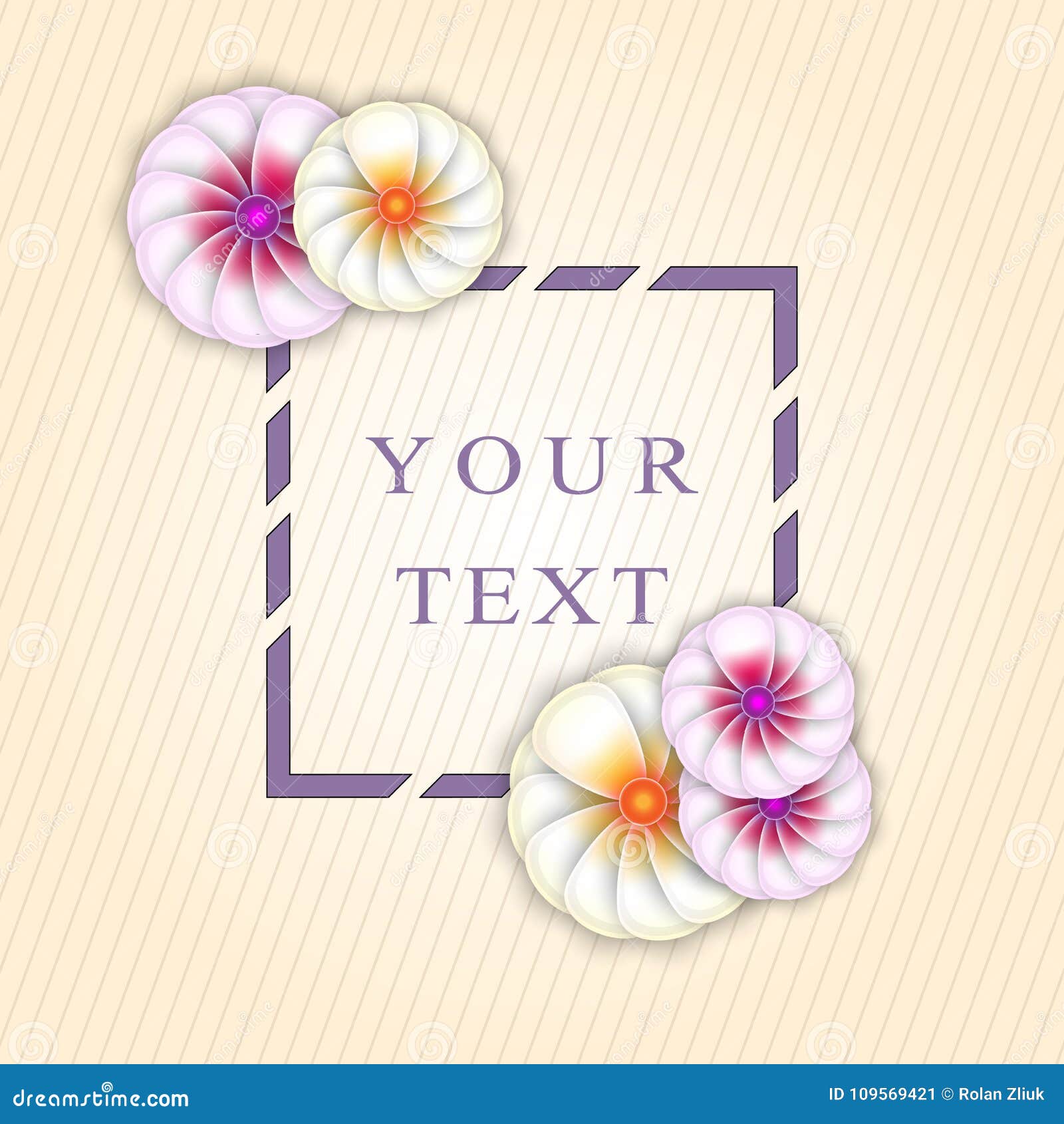 The Vector Frame with Flowers Stock Vector - Illustration of flower ...