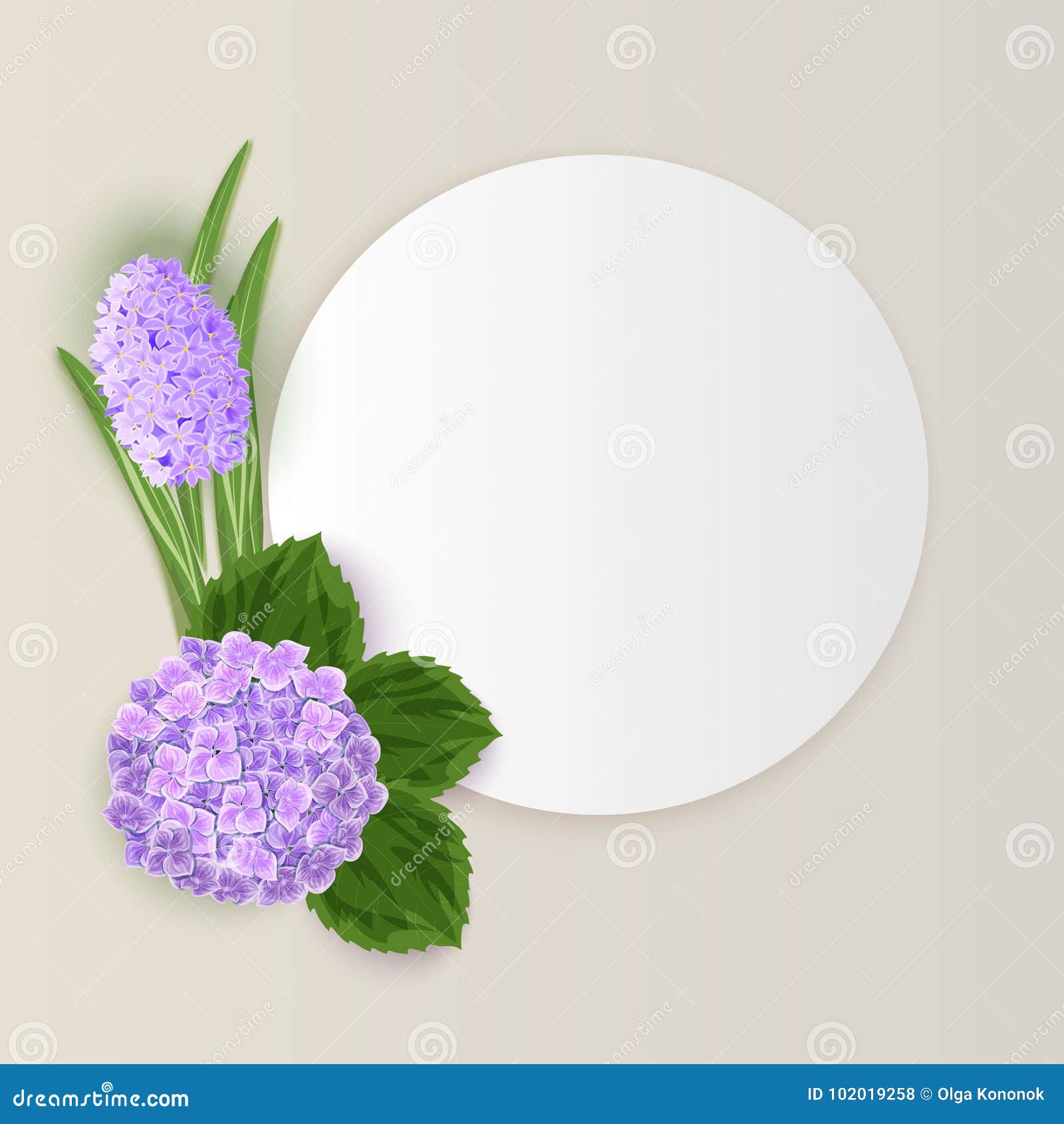 Vector frame with flowers stock vector. Illustration of greeting ...