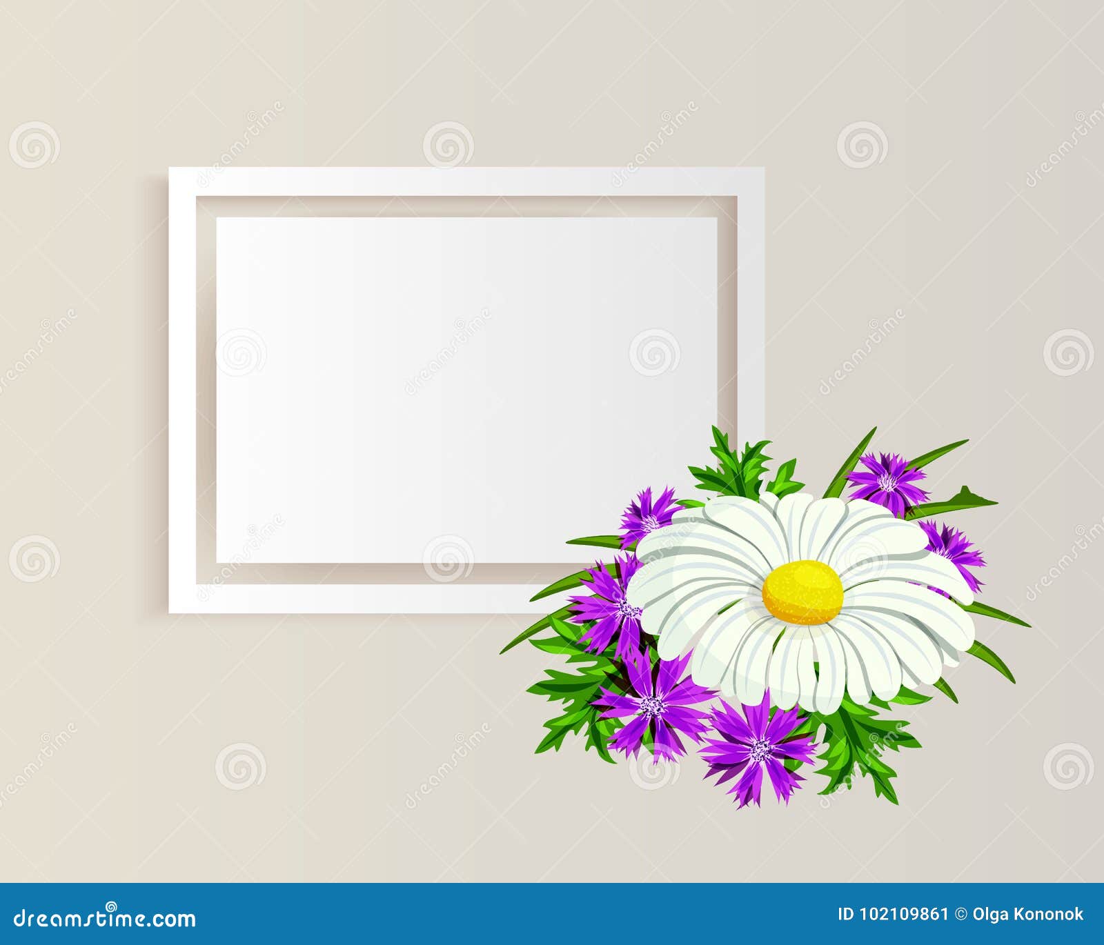 Vector frame with flowers stock vector. Illustration of beautiful ...