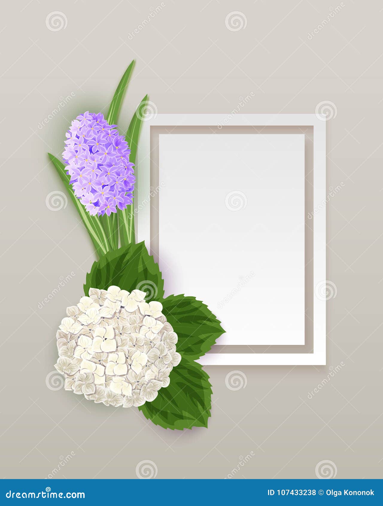 Vector frame with flowers stock vector. Illustration of birthday ...