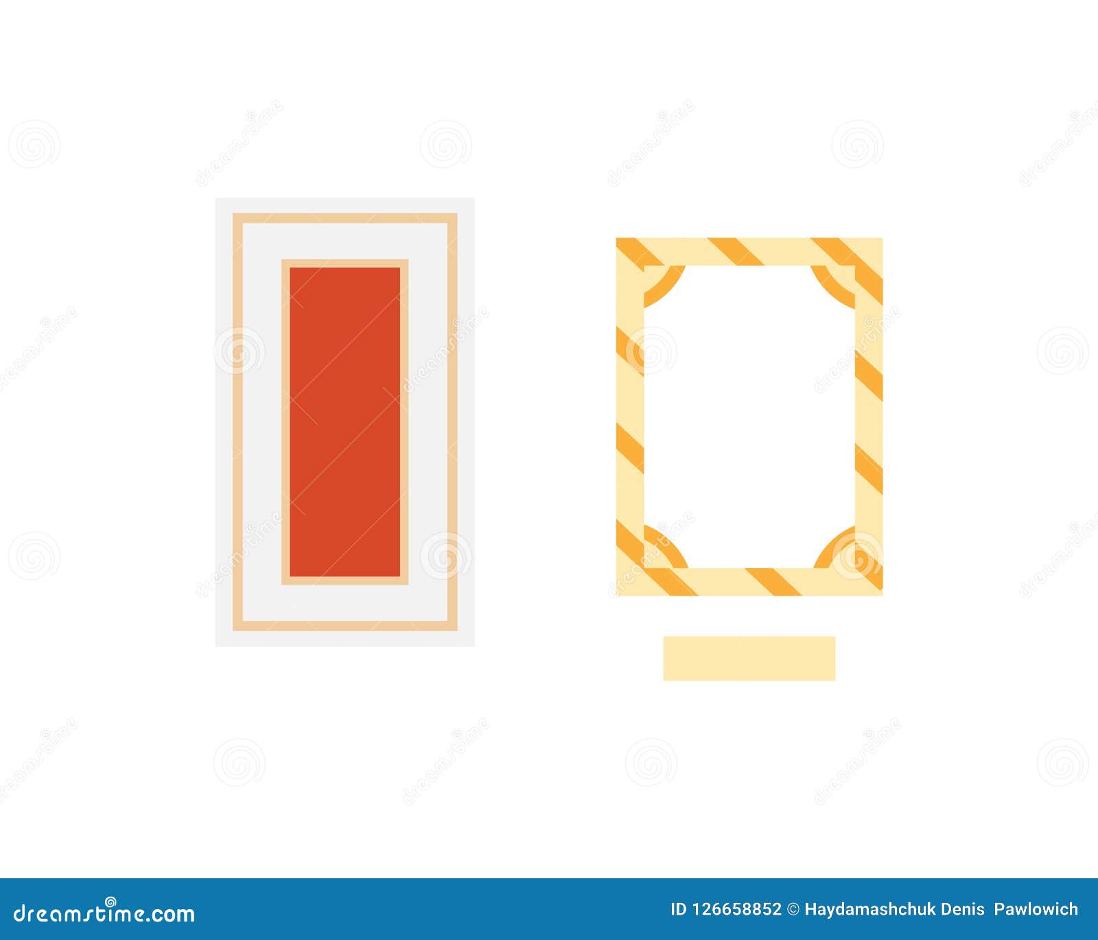 Vector Frame Gallery Set Collection. Rectangular and Square Art ...