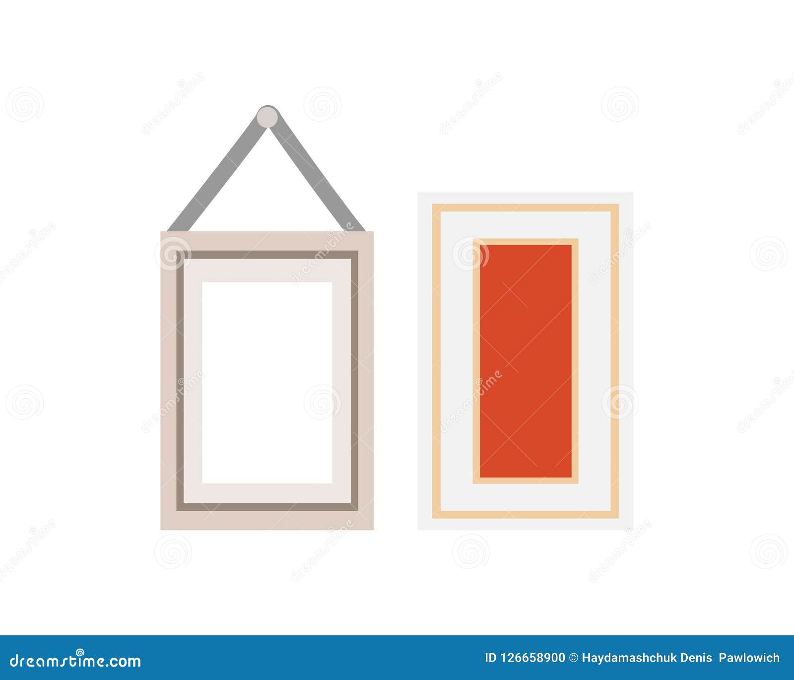 Vector Frame Gallery Set Collection. Rectangular and Square Art ...